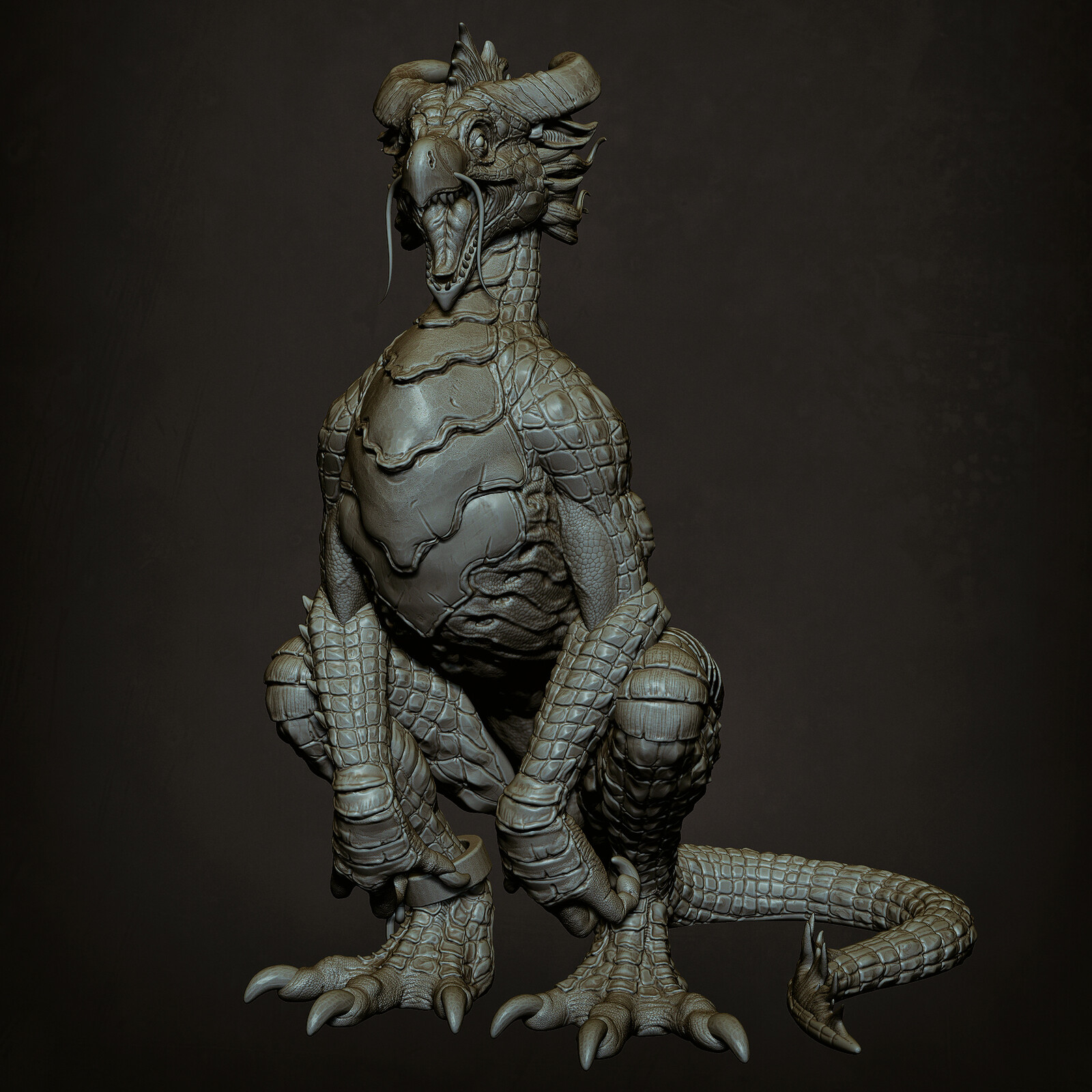 Maarten Verhoeven - -SITTING DRAGON SKETCH-