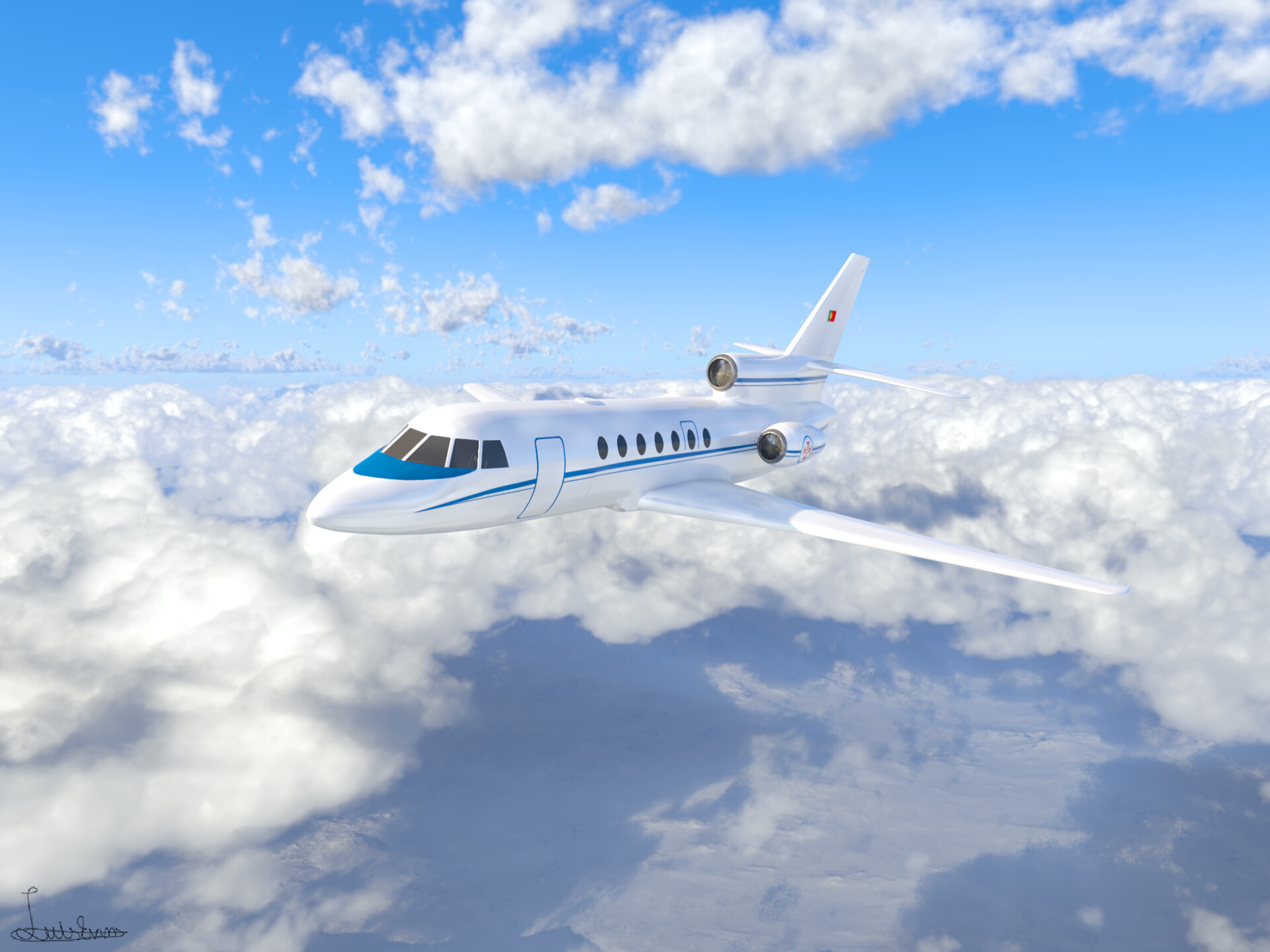 ArtStation - Falcon F50 | 3D Model