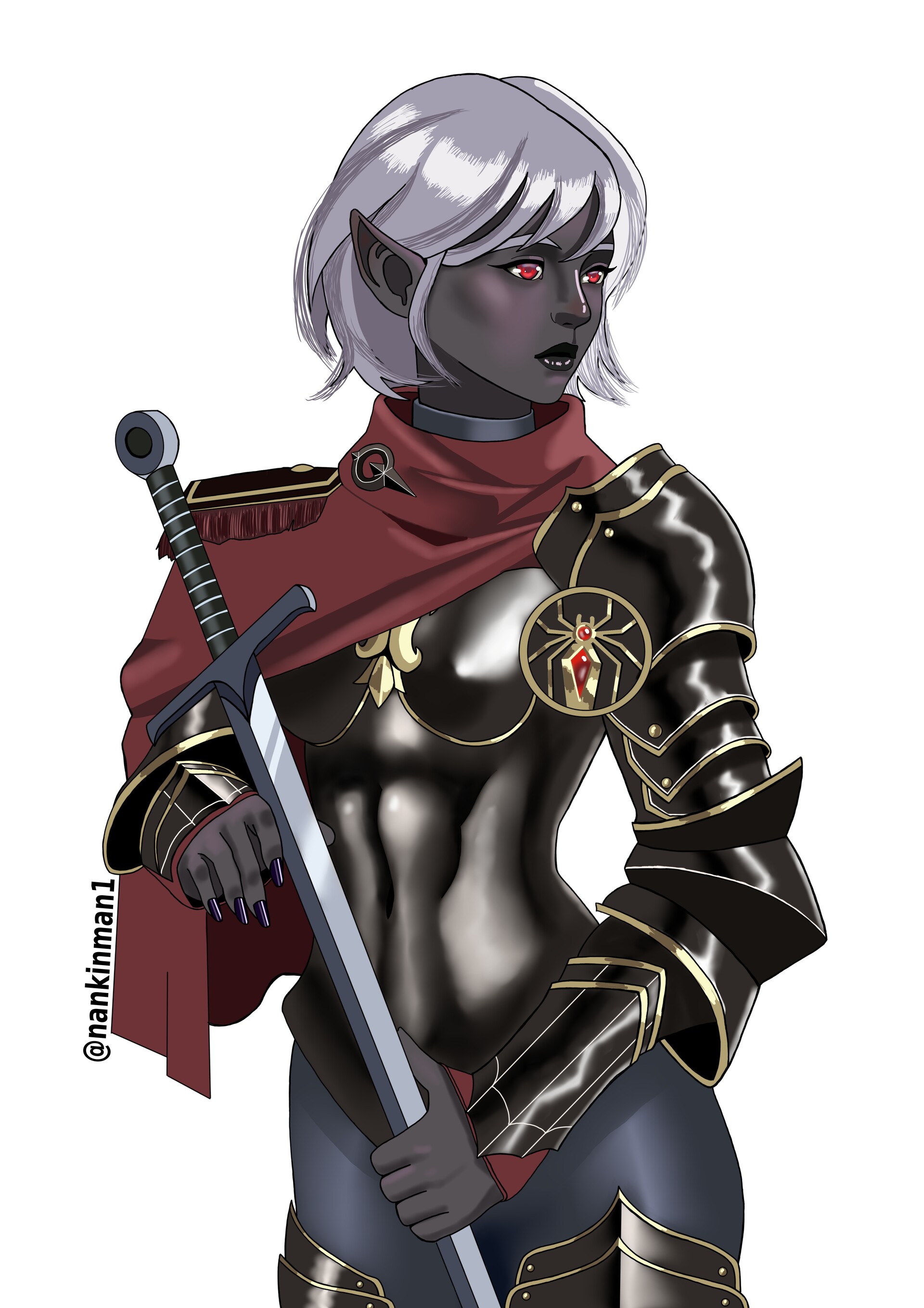 ArtStation - D&D drow girl