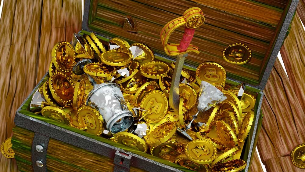 ArtStation - Splash screen for a fictional game called "Treasure ...