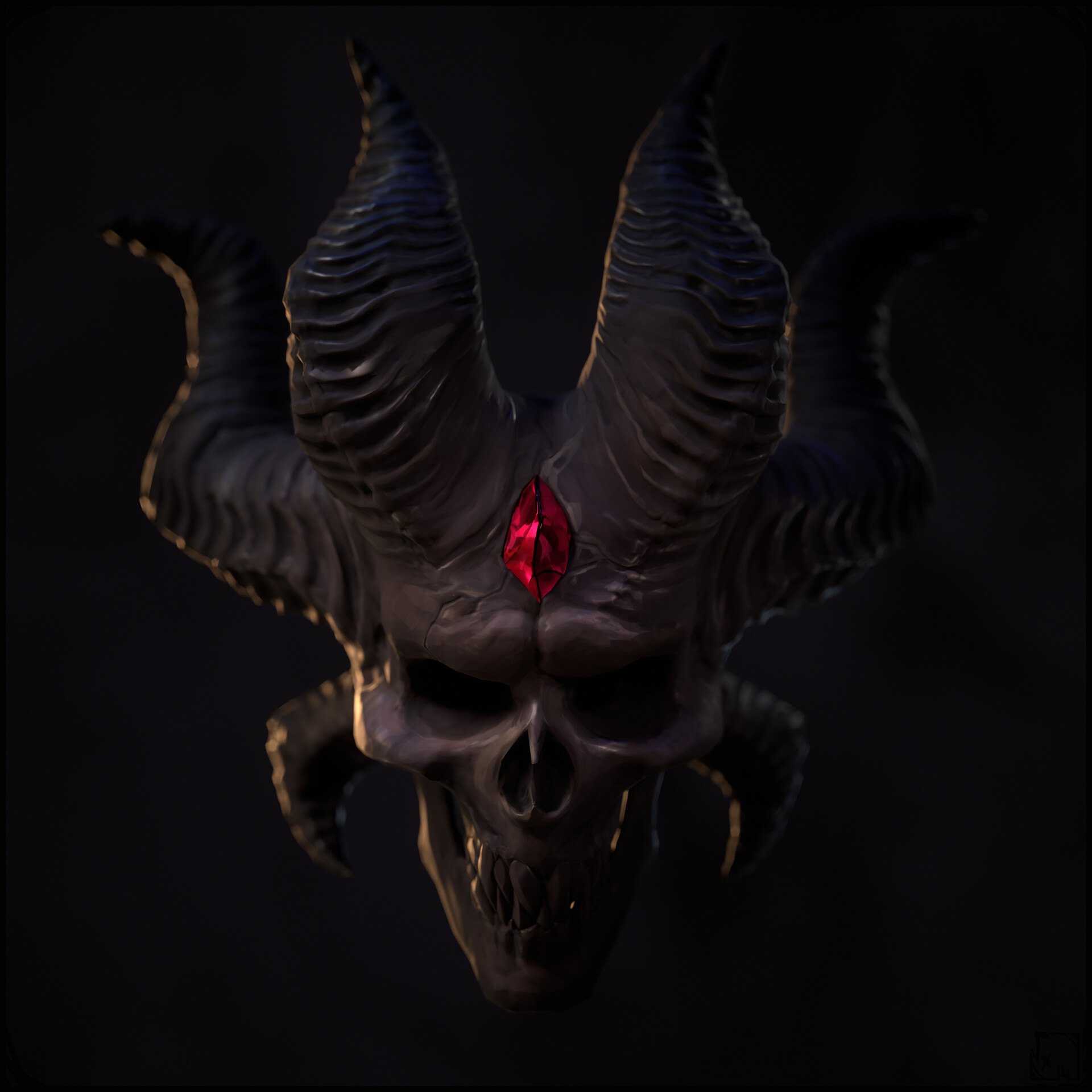 Demonic Skull Wallpaper