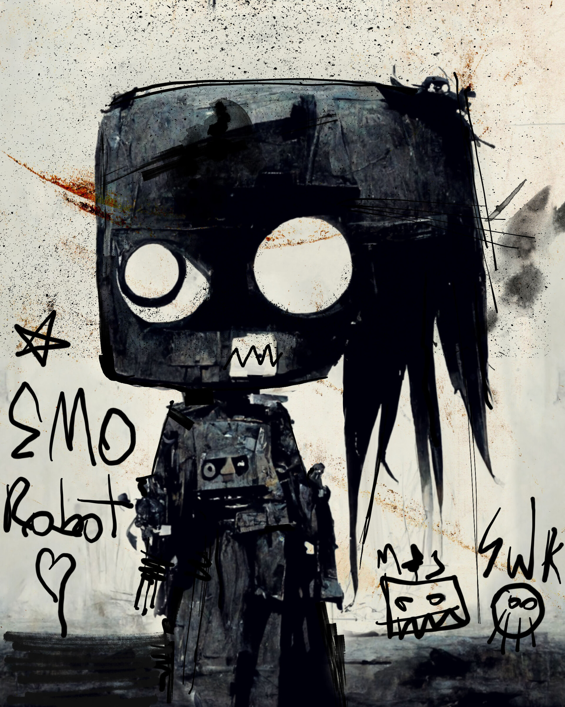 ArtStation - Over paint 12: Emo robot