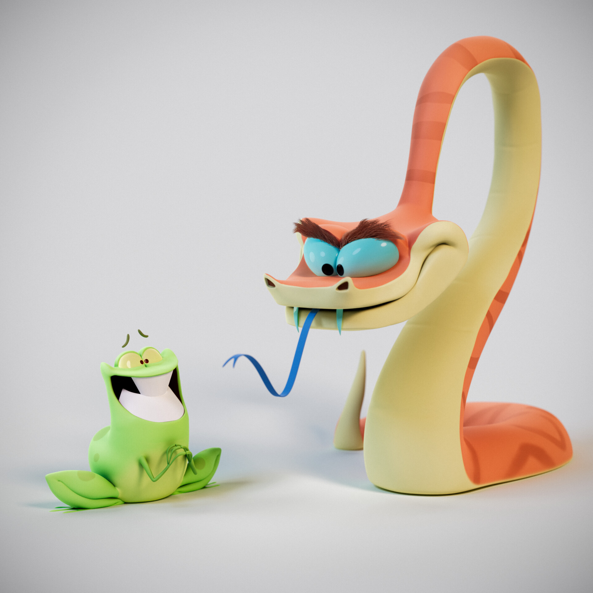 ArtStation - Frog & Snake