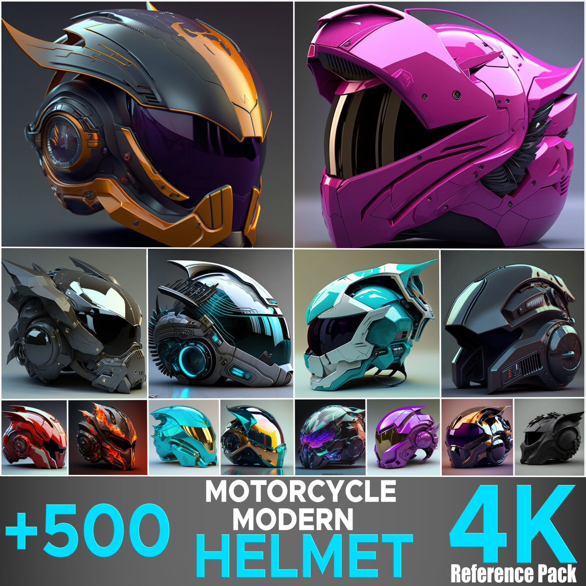 ArtStation - +500 Motorcycle Modern Helmet