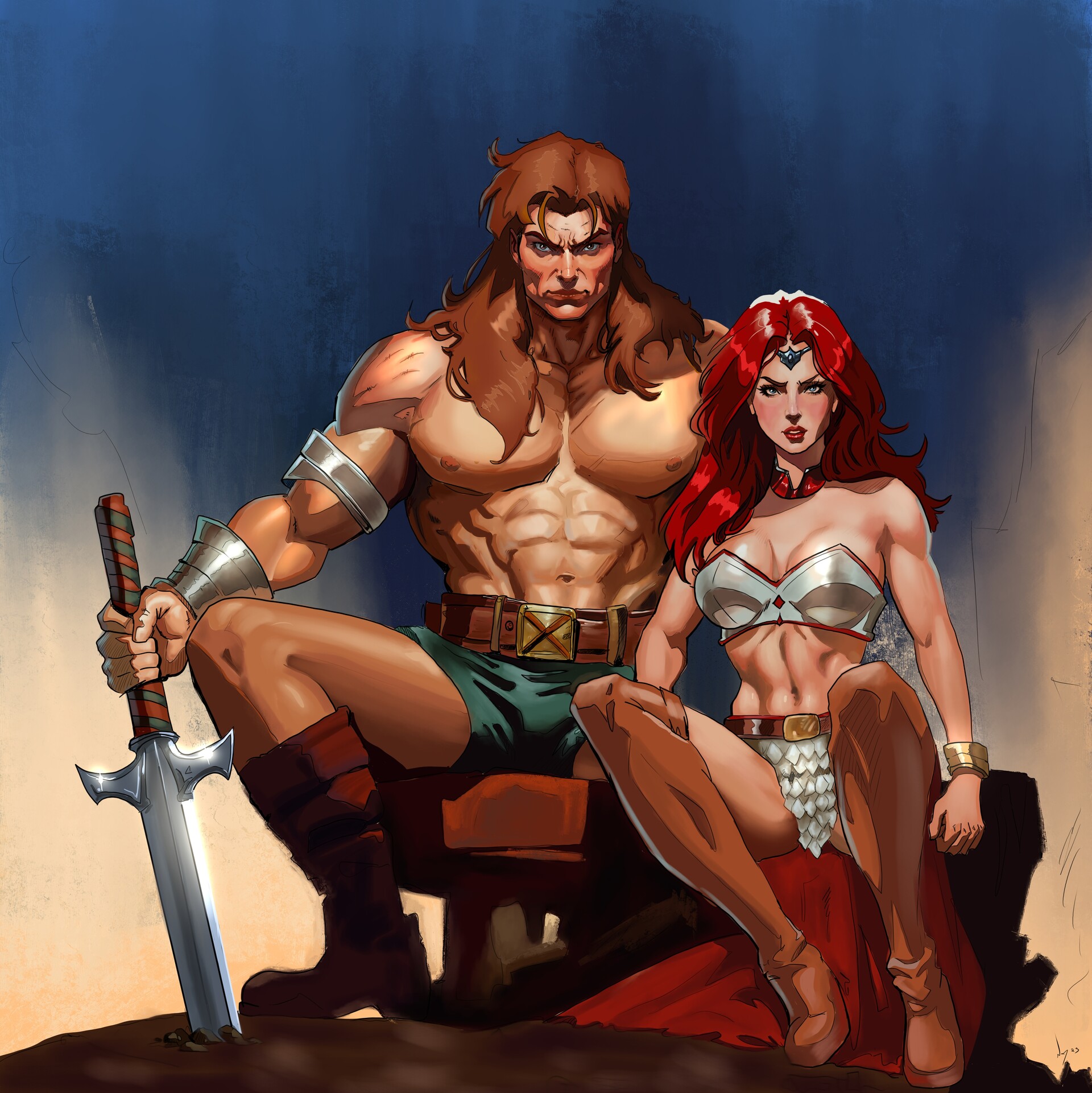 ArtStation - Conan and Red Sonja