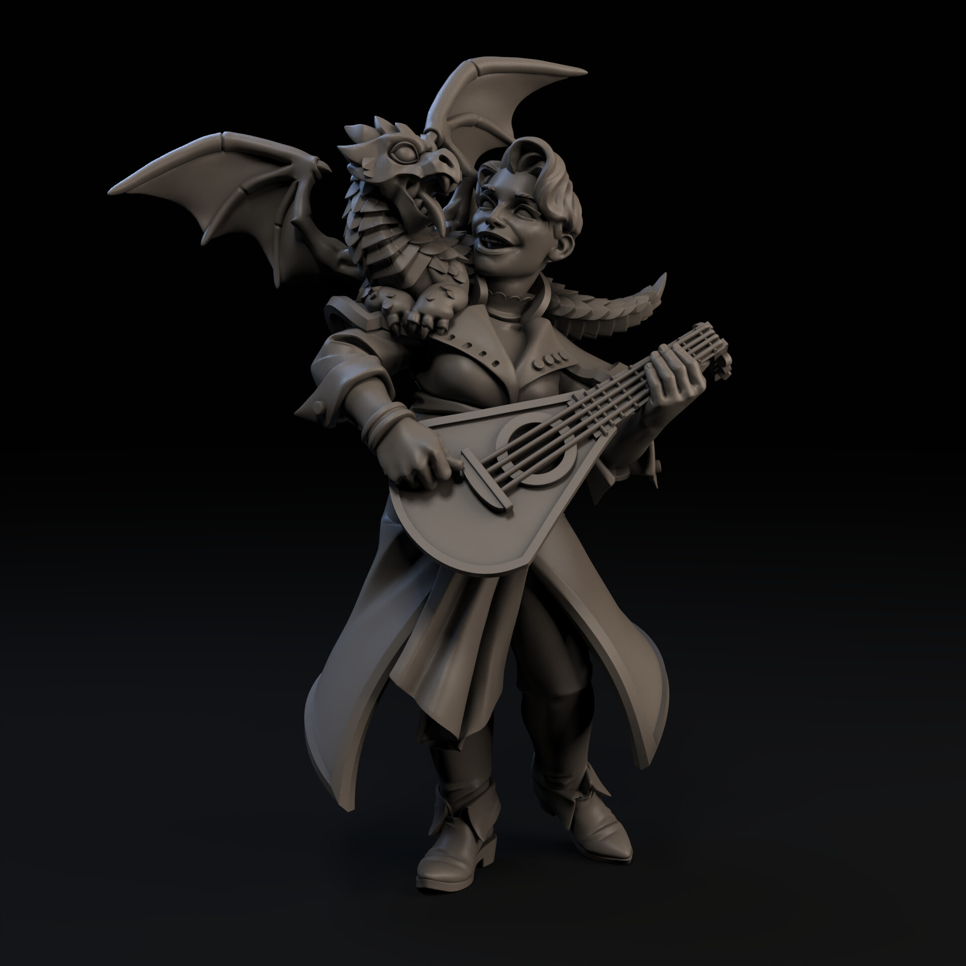 ArtStation - A bard and her dragon