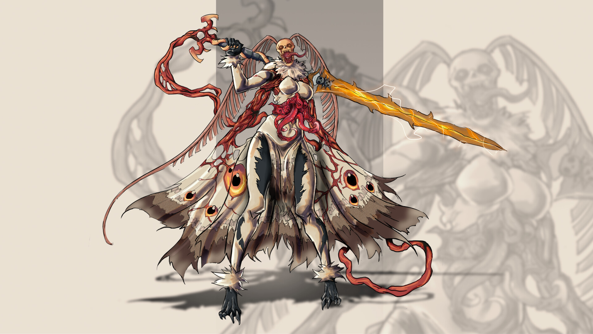 Jonathan Chipaila - Terror moth Concept art