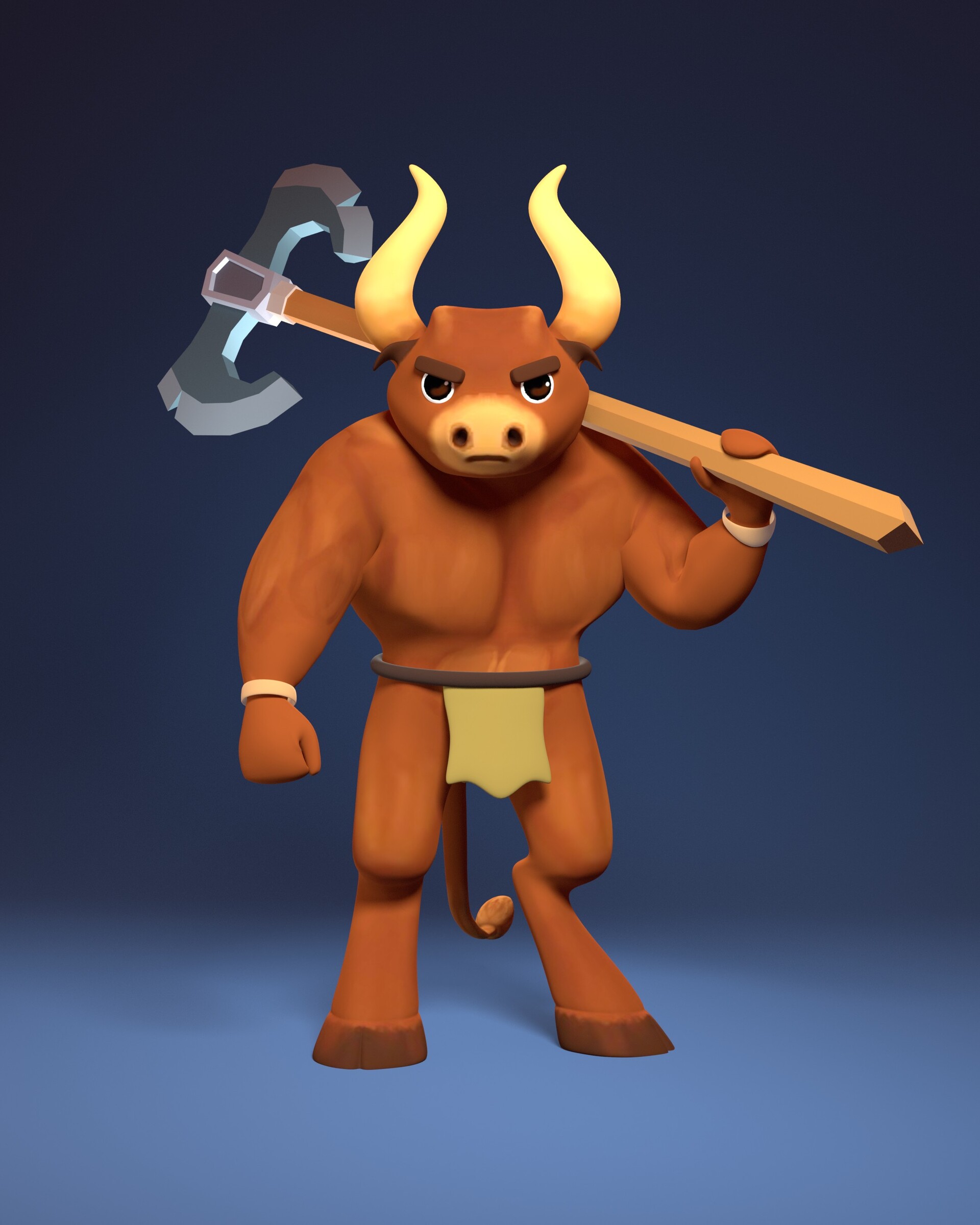 ArtStation - Stylised 3D Minotaur