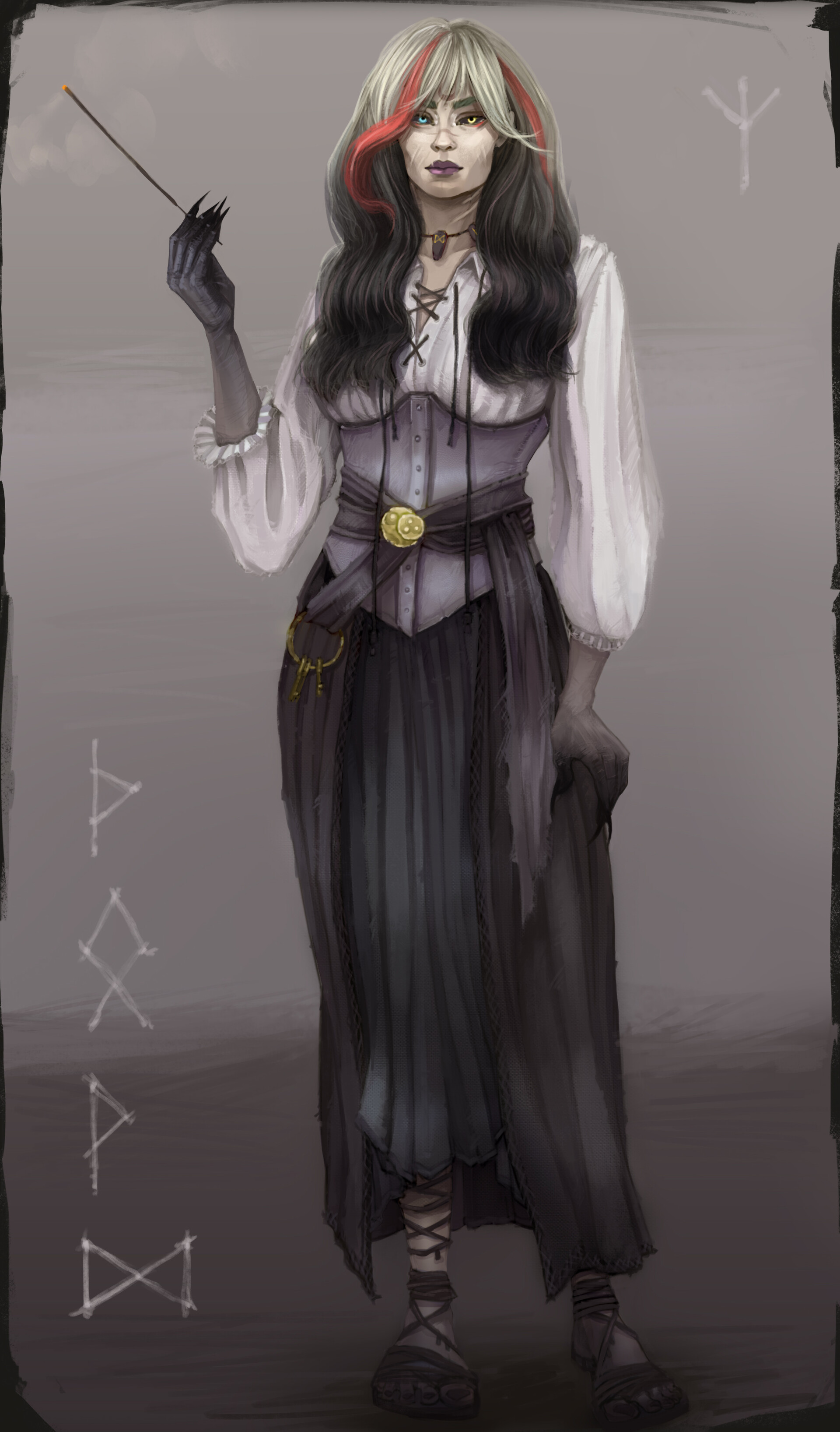 ArtStation - werewolf witch merchant character design