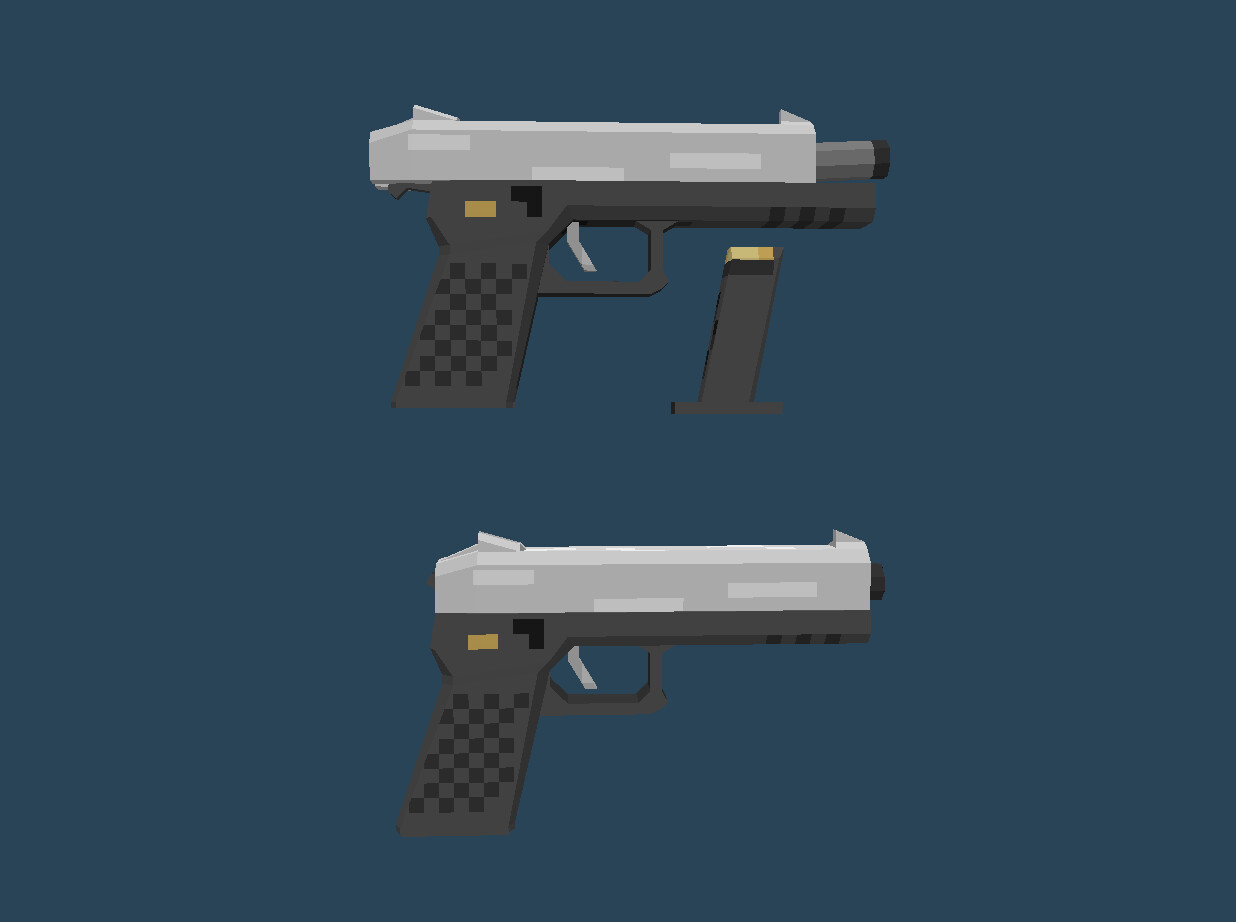 ArtStation - Low Poly pistol