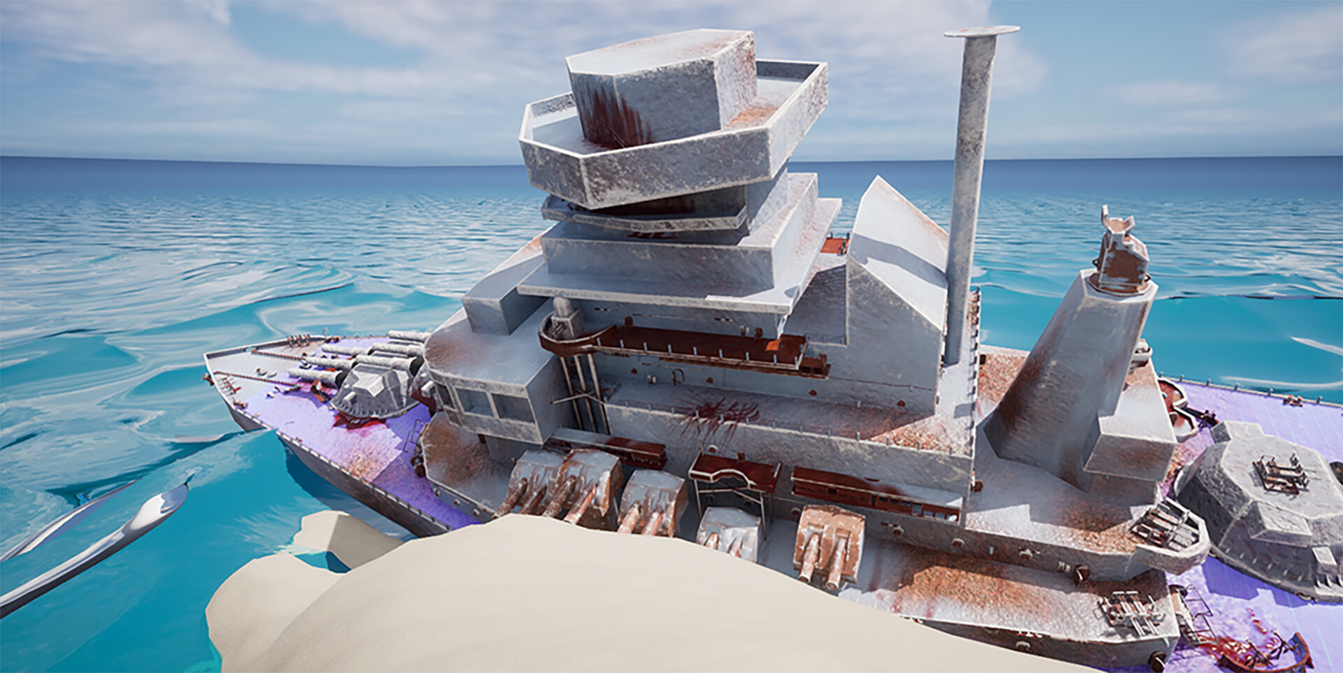 ArtStation - Battleship wreck