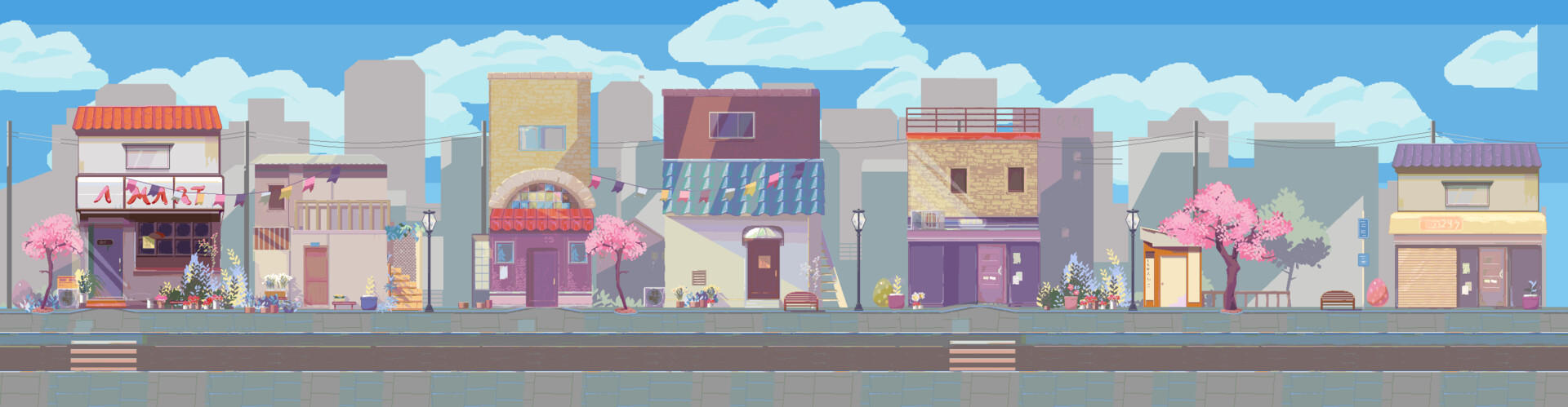ArtStation - Parallax Background for 2d game Pixel Art