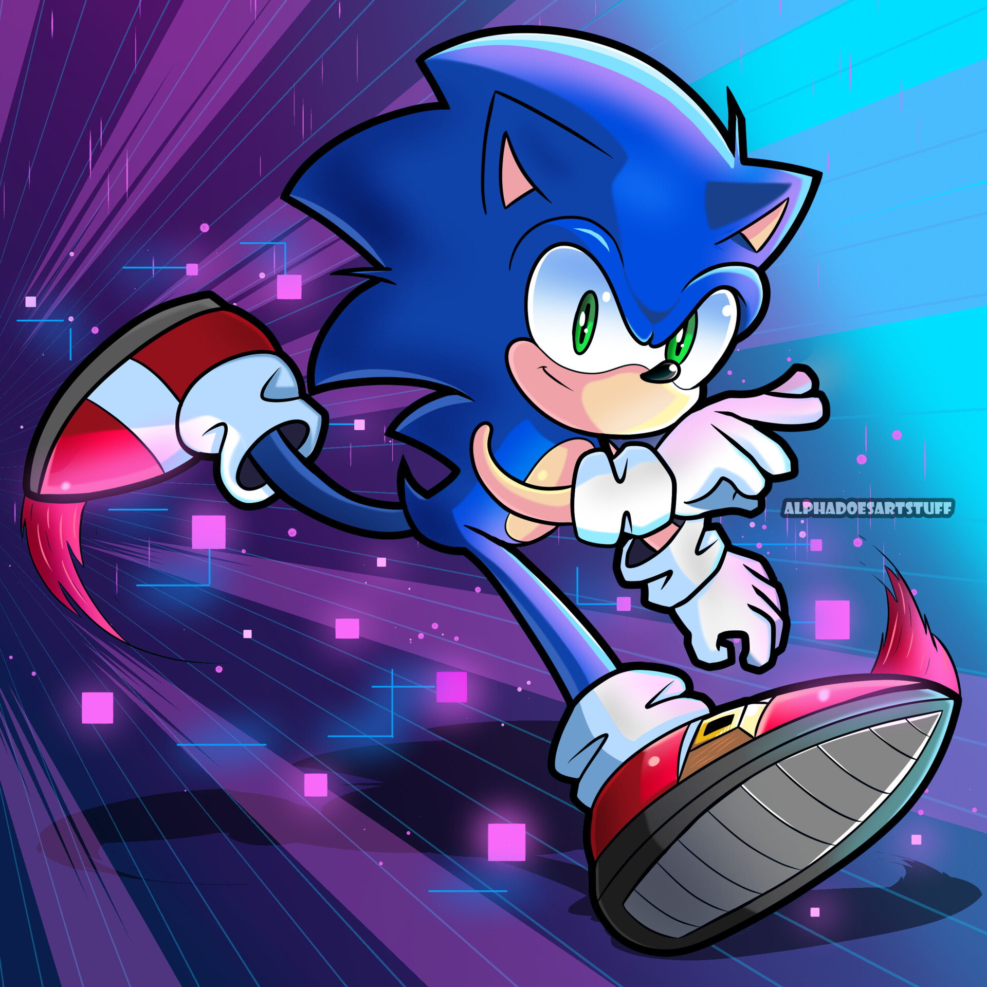 Sonic The Hedgehog Fantastisk Fan Art