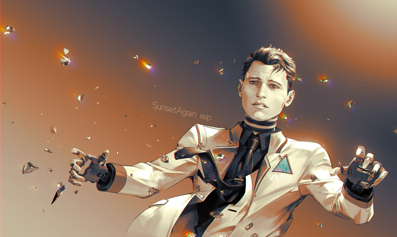 SunsetAgain - DBH fanart & wip log April 2023
