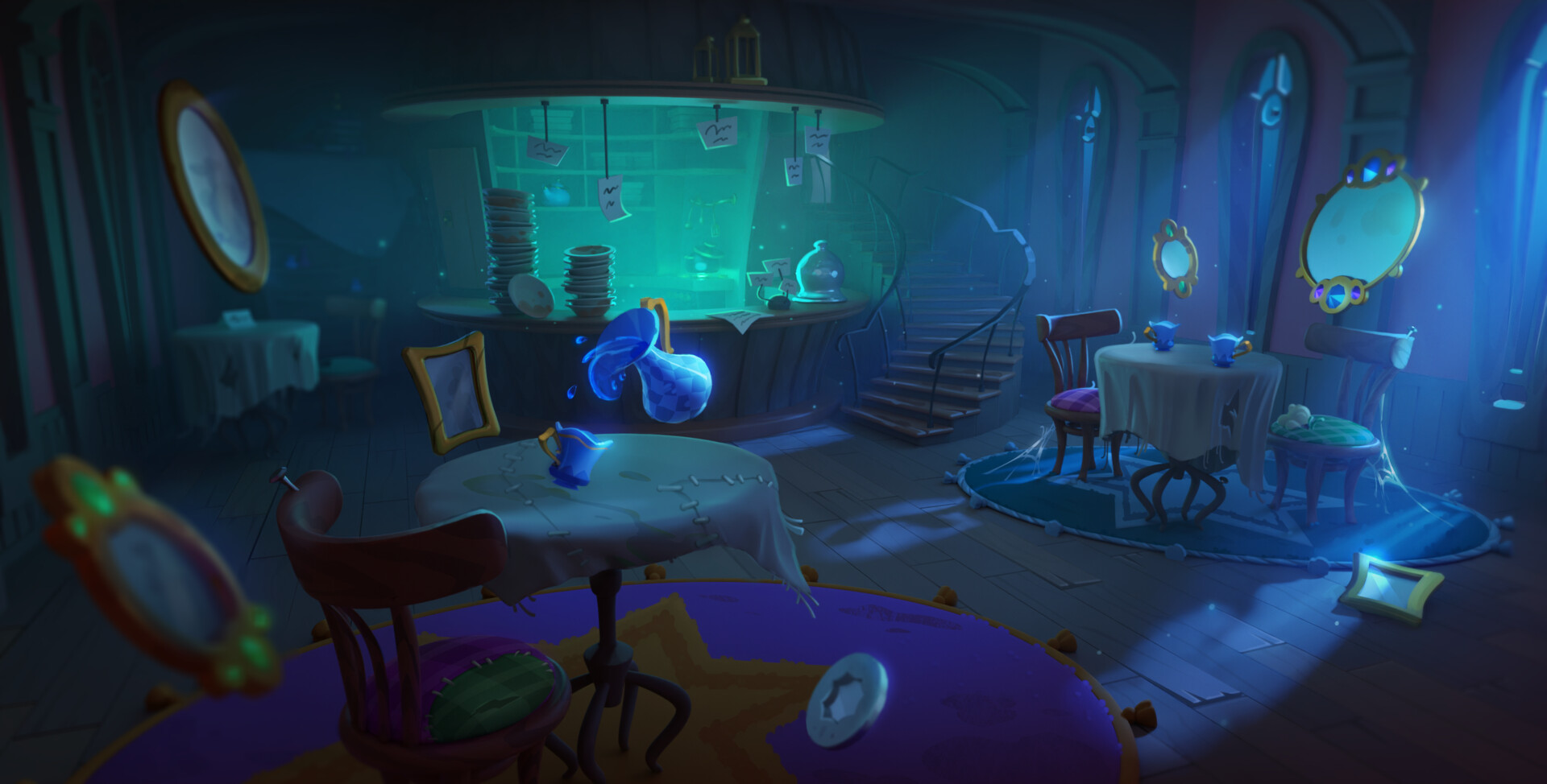 ArtStation - Ghost Cafe Interior