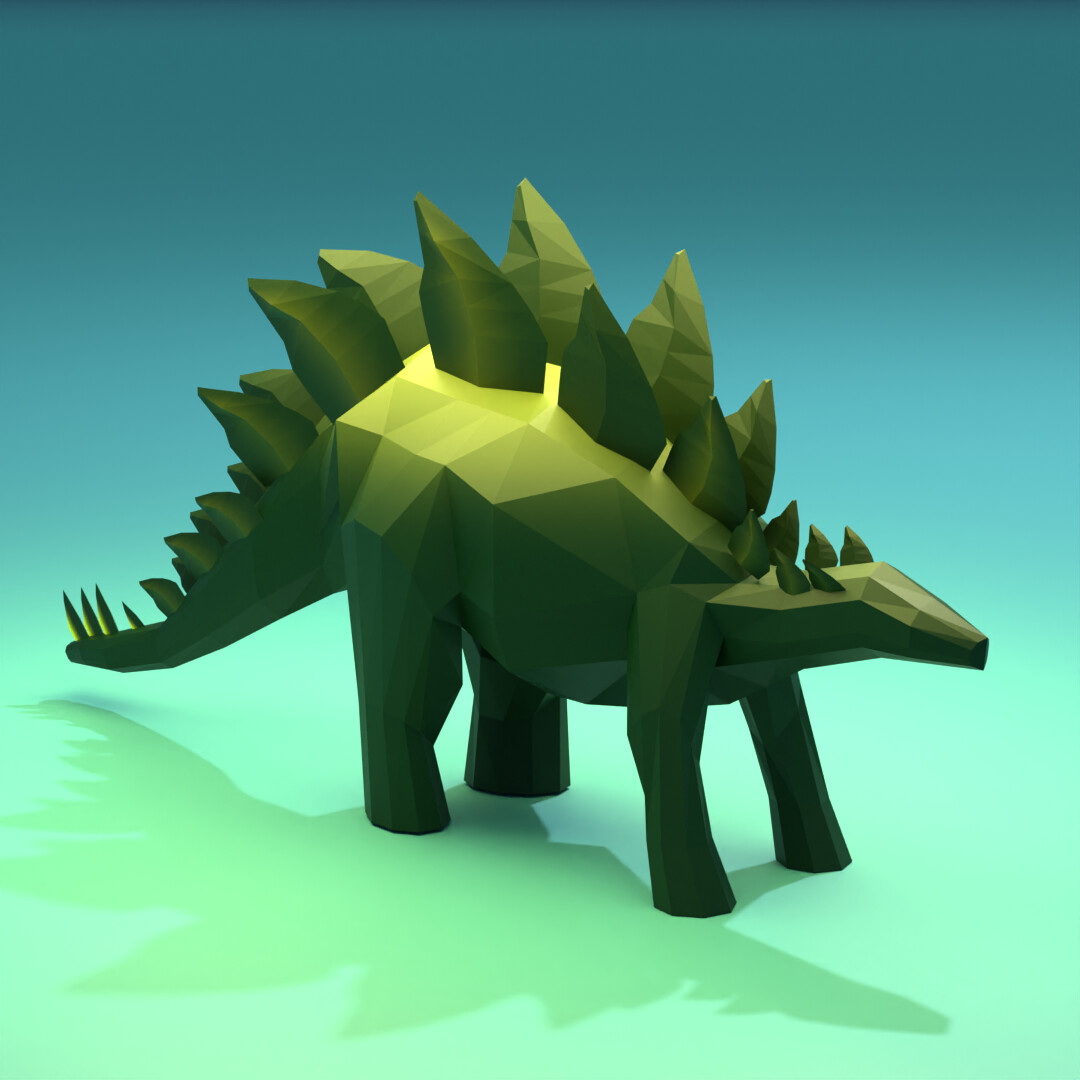 ArtStation - Stegosaurus Lowpoly