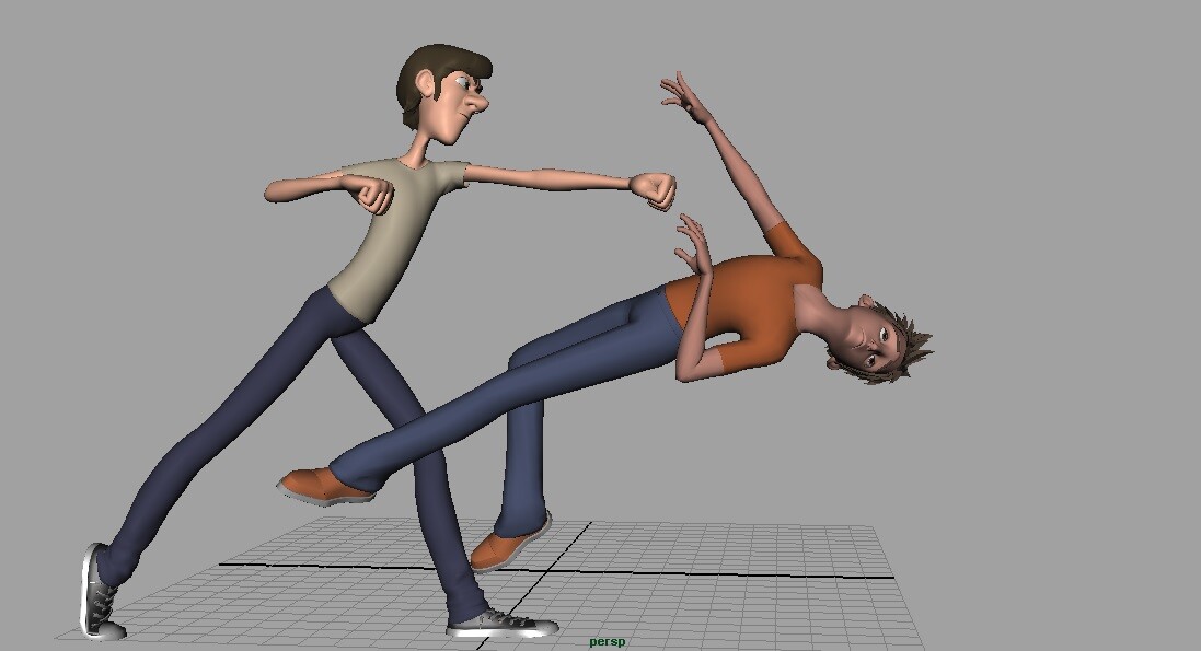 animation fighting poses