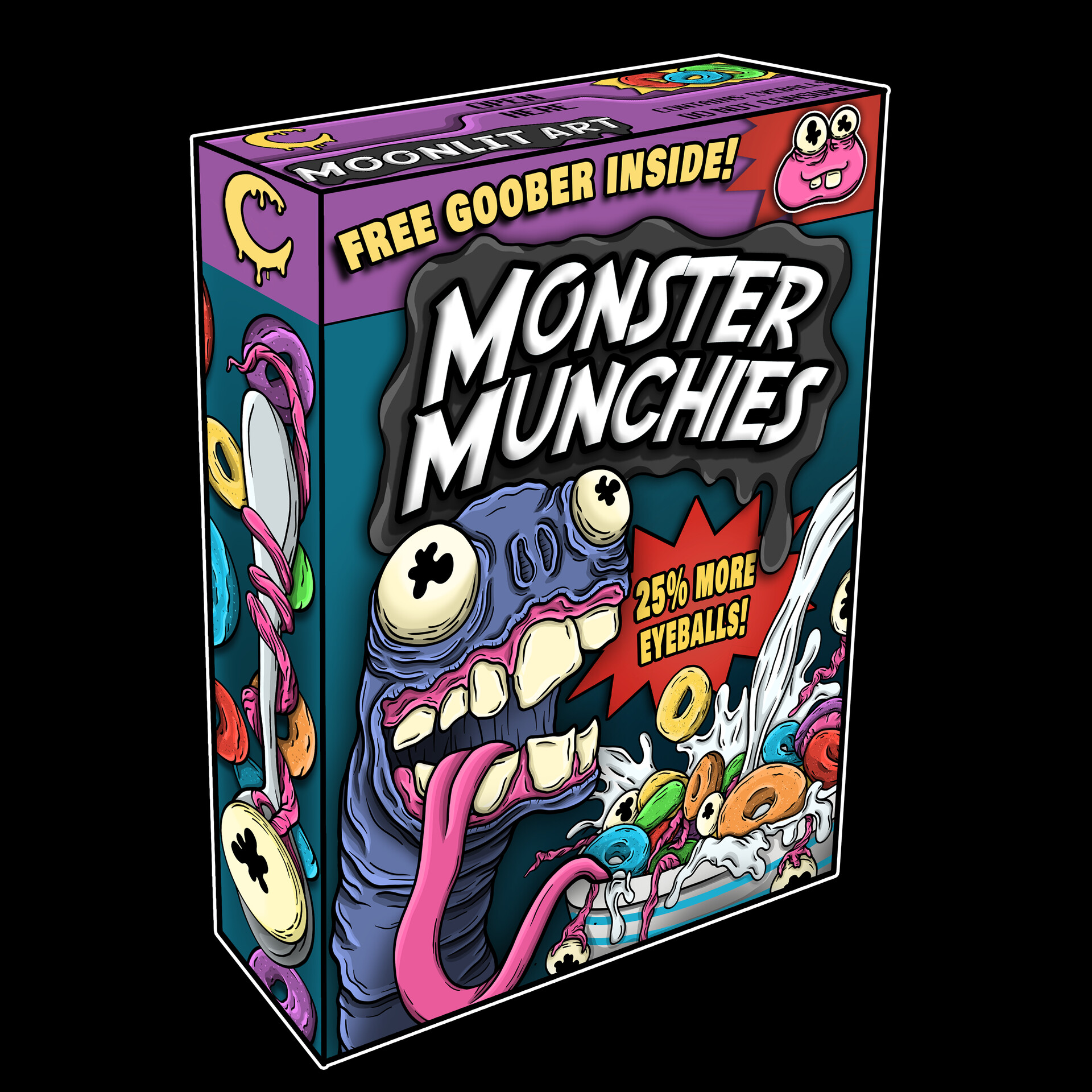 ArtStation - Monster Munchies Cereal Design