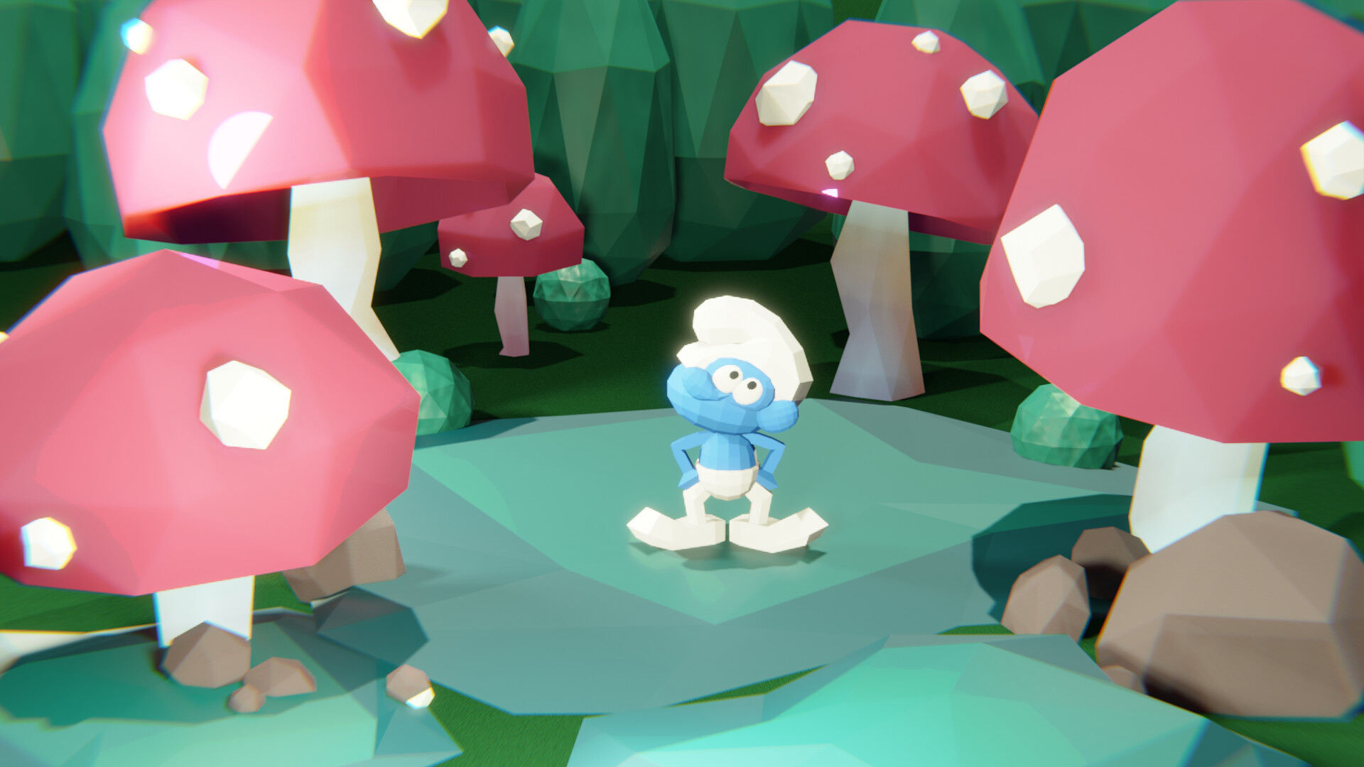 ArtStation - LOW POLY SMURF