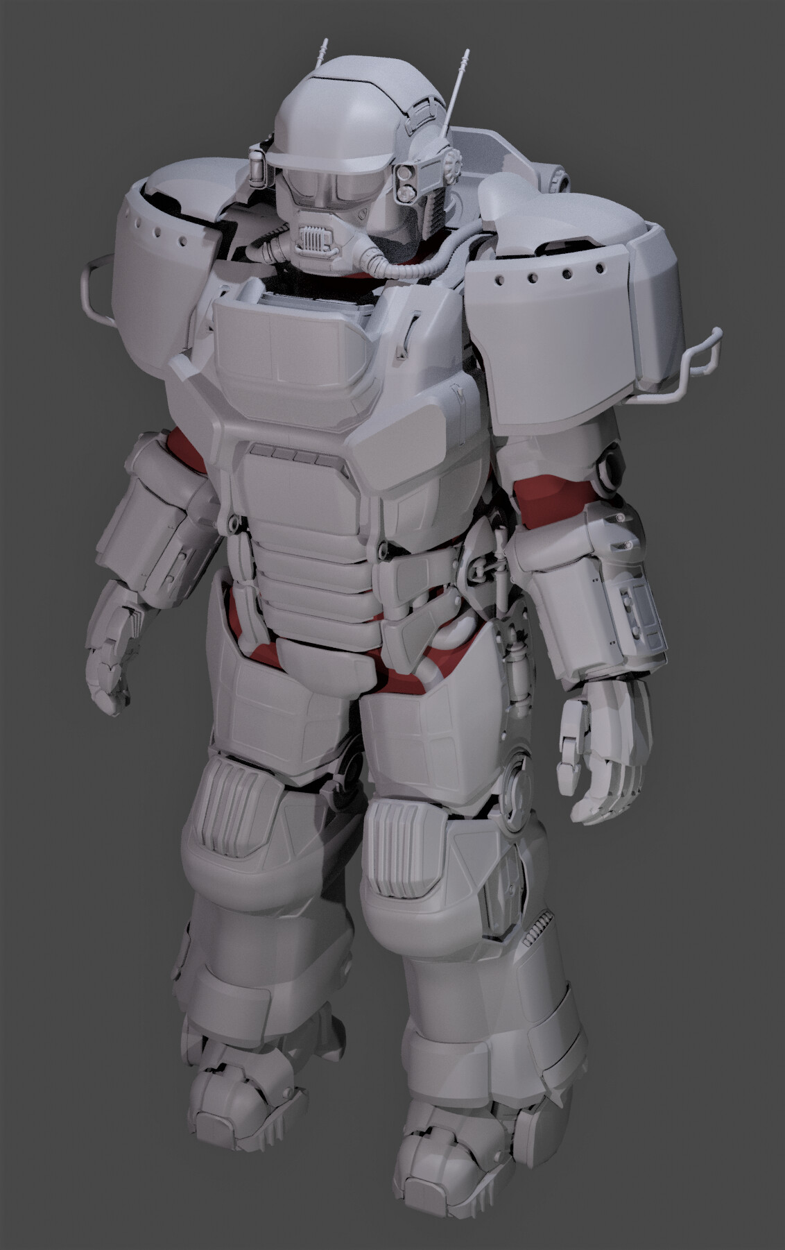 ArtStation - T68 B Power Armor WIP