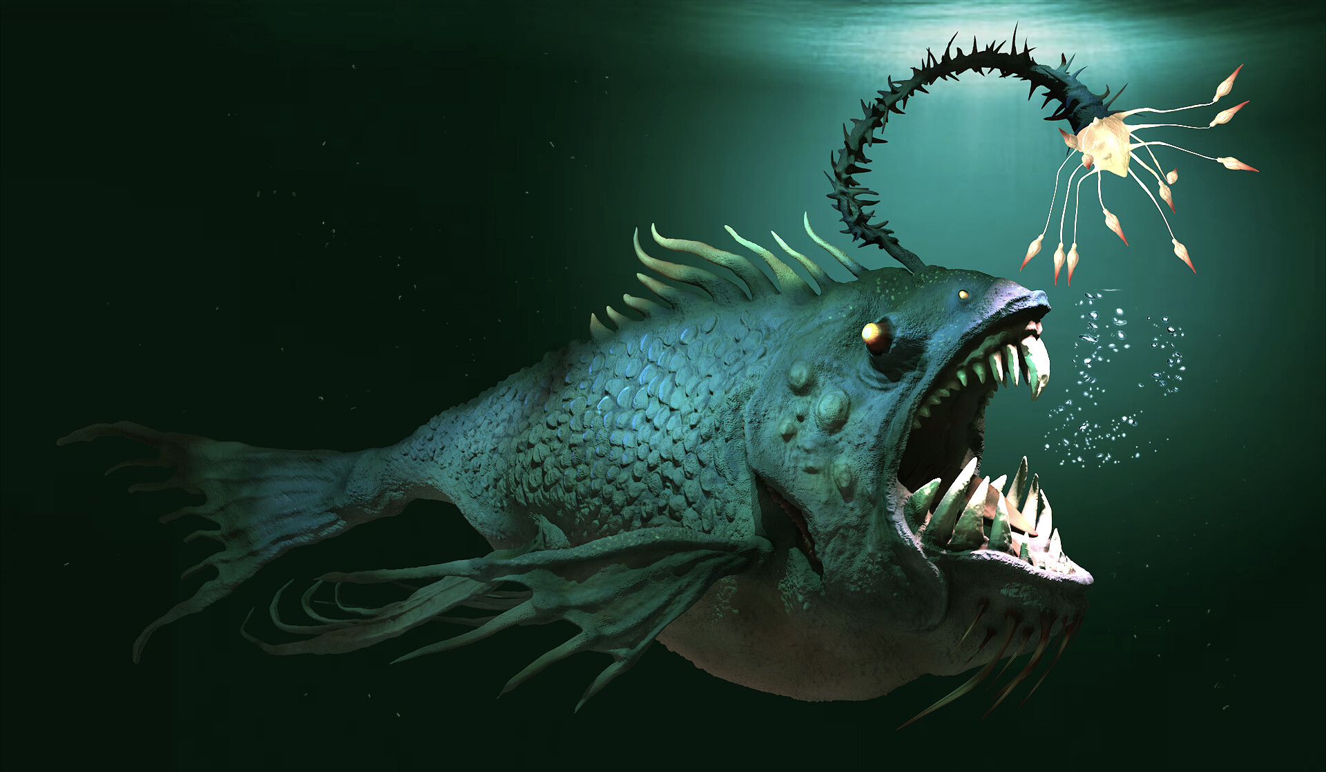 ArtStation Omegus Swallous Monster Fish