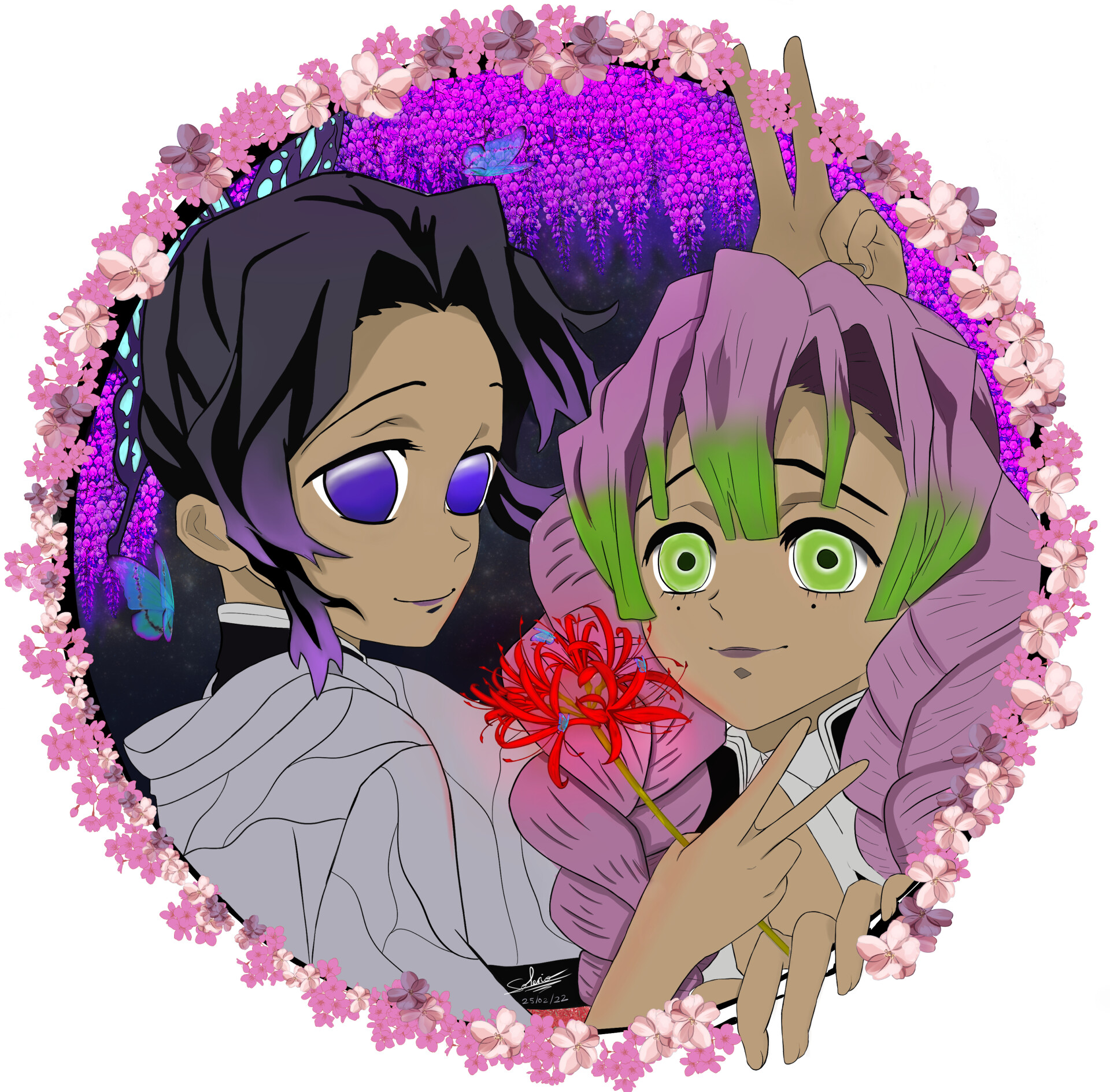 ArtStation - Shinobu and Mitsuri at birtday party