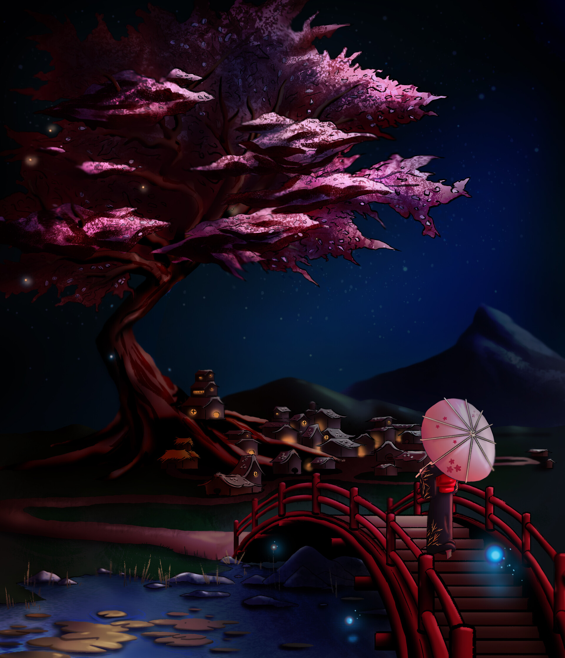 ArtStation - Sakura Tree Village