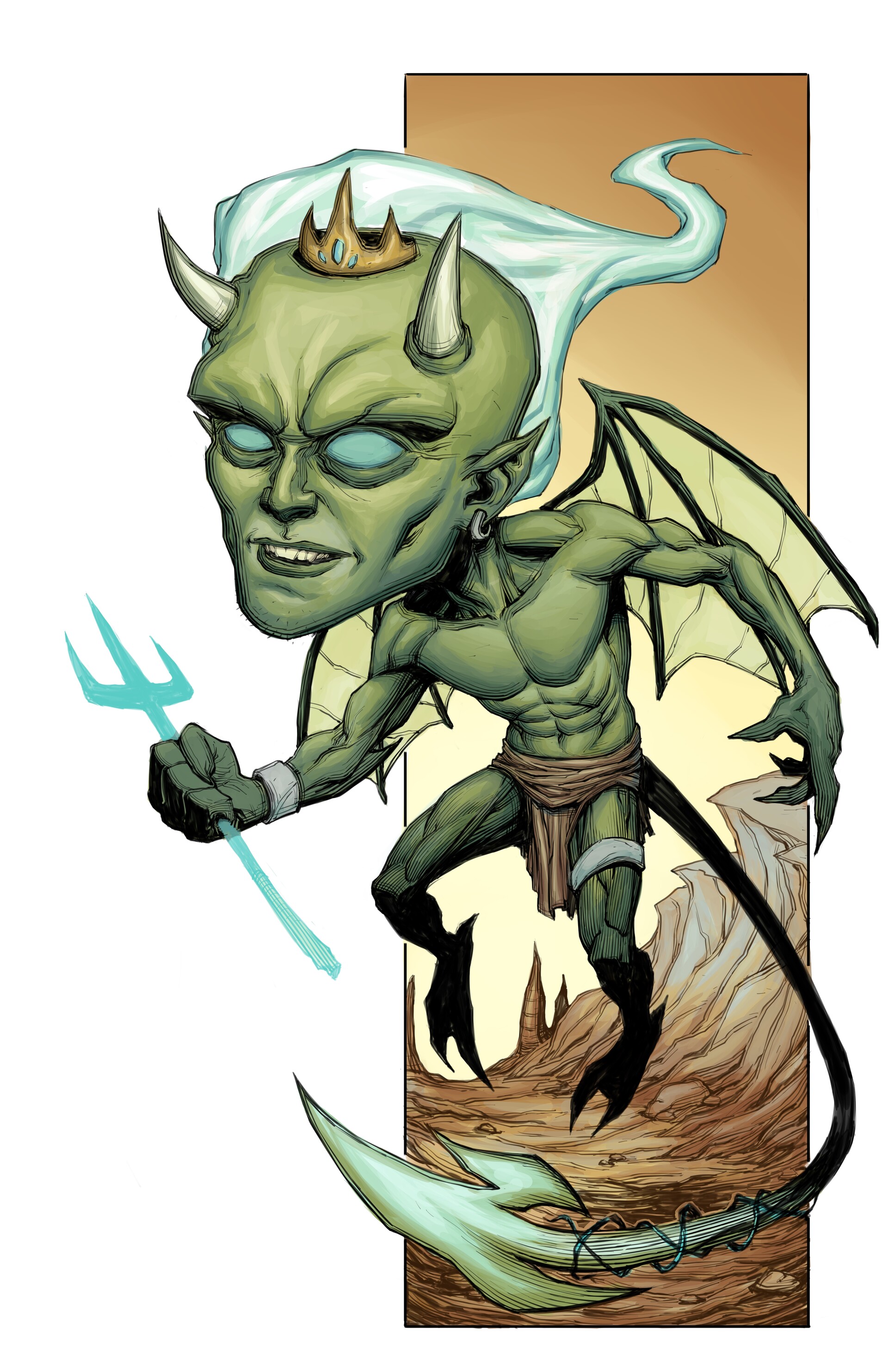 Terror Comic Art - Goblin-Demon creature design