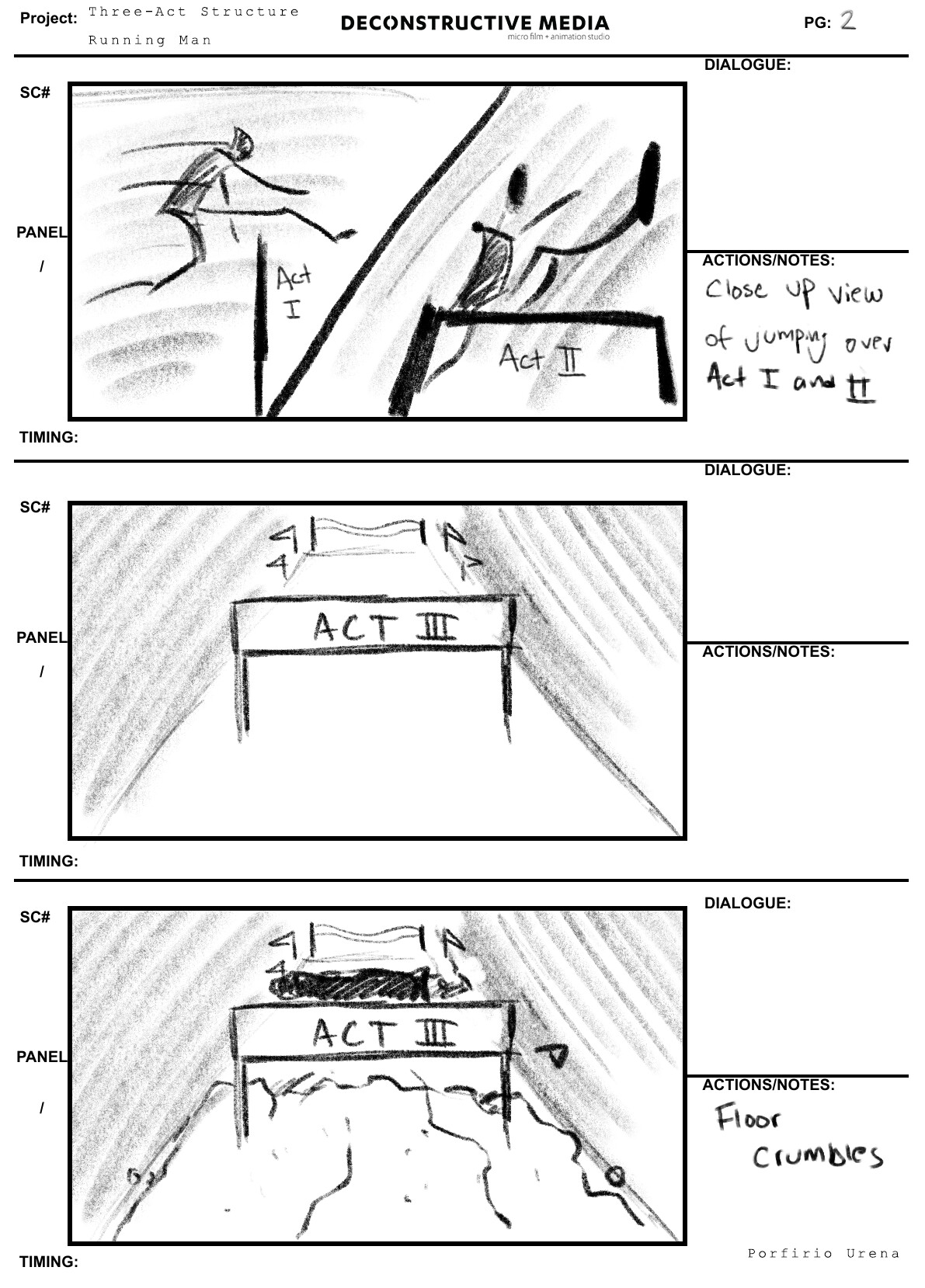 Porfirio Urena - Three-Act Structure Running Man (Animation)