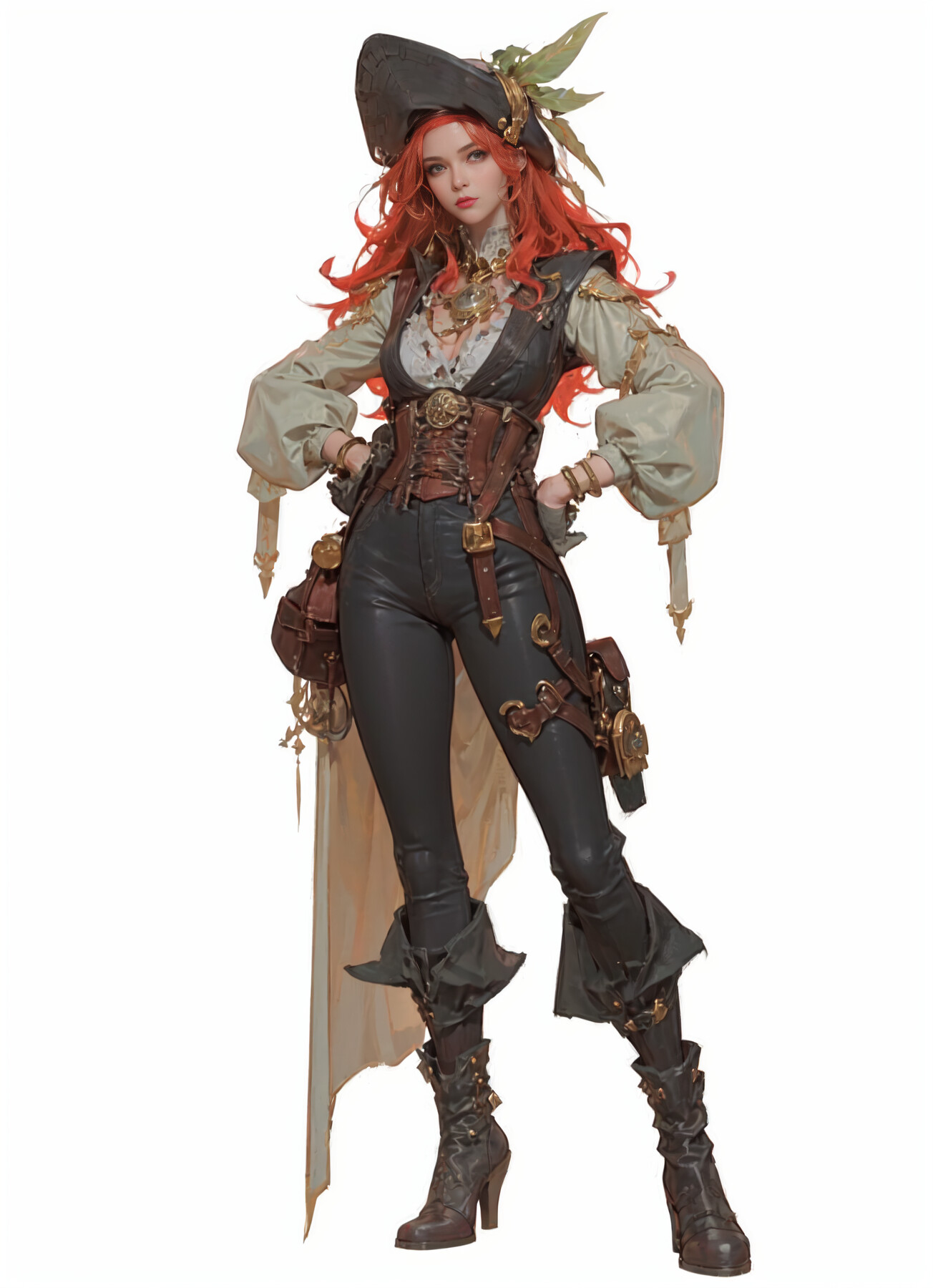 Female Pirate Drawing