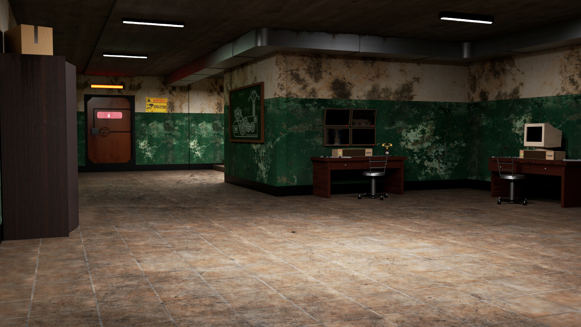 ArtStation - Old Surveillance Room