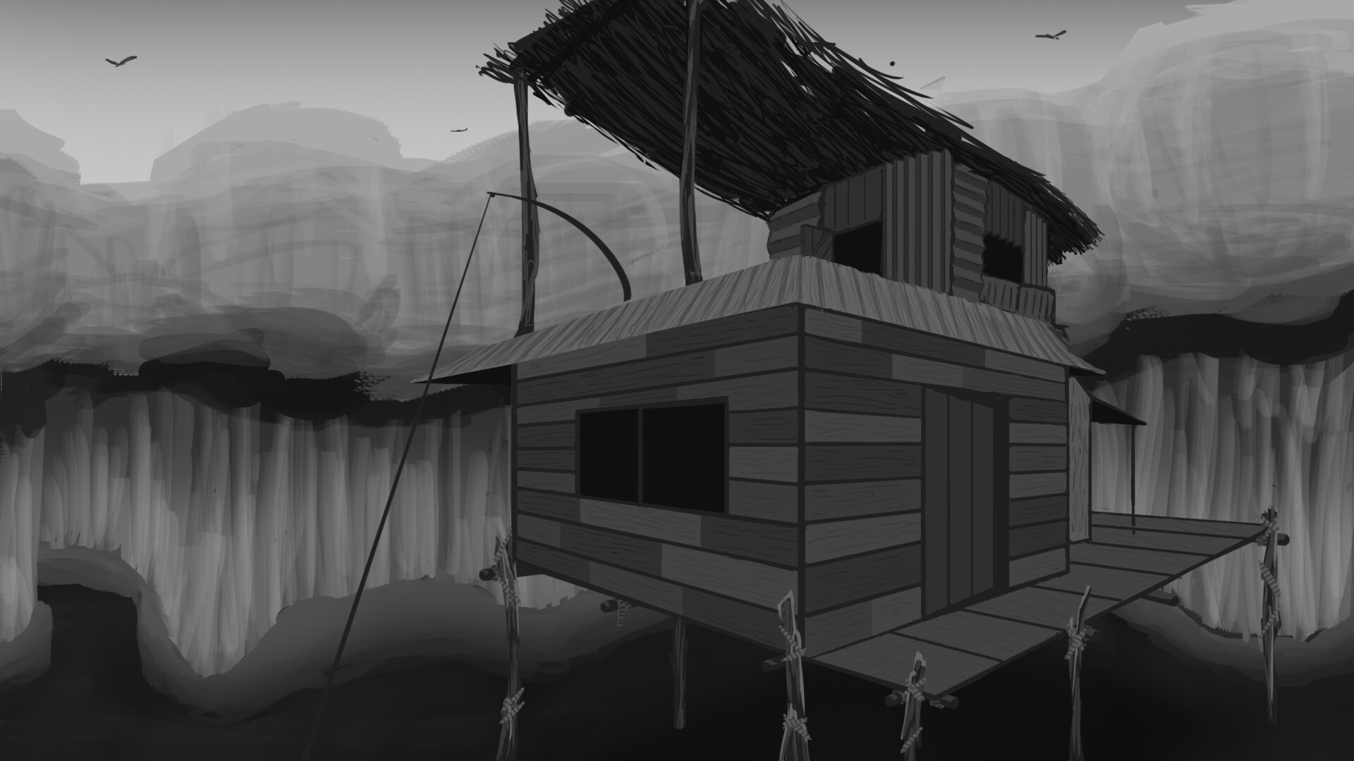 ArtStation - some junk cabin