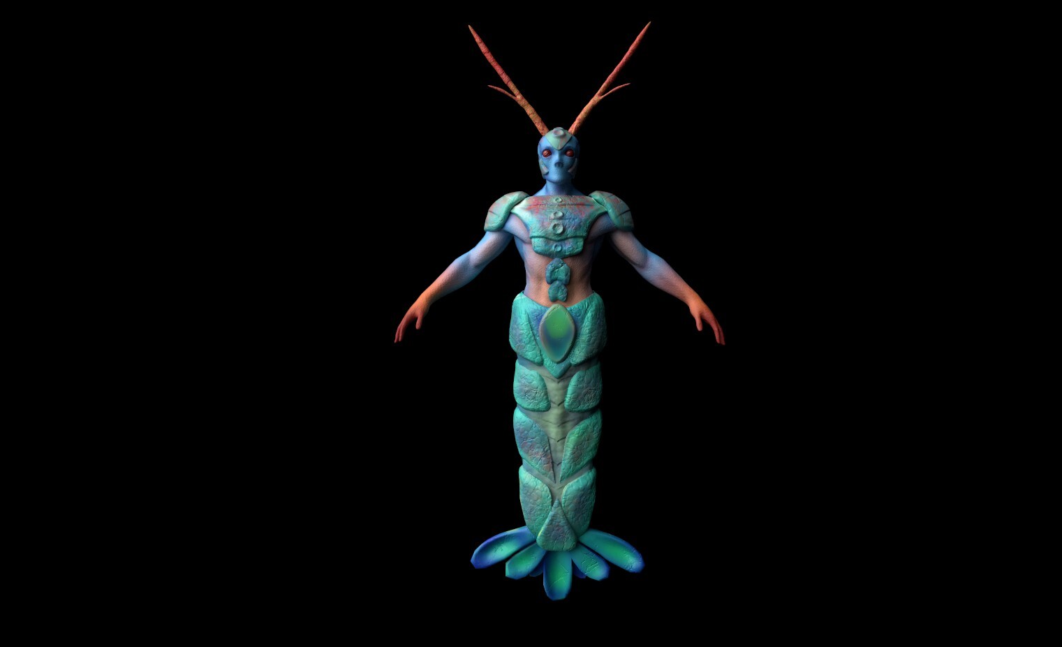 ArtStation - Raymond the Mantis shrimp merman