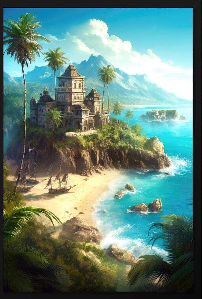 ArtStation - Island Oasis: A Serene Tropical Beach Estate