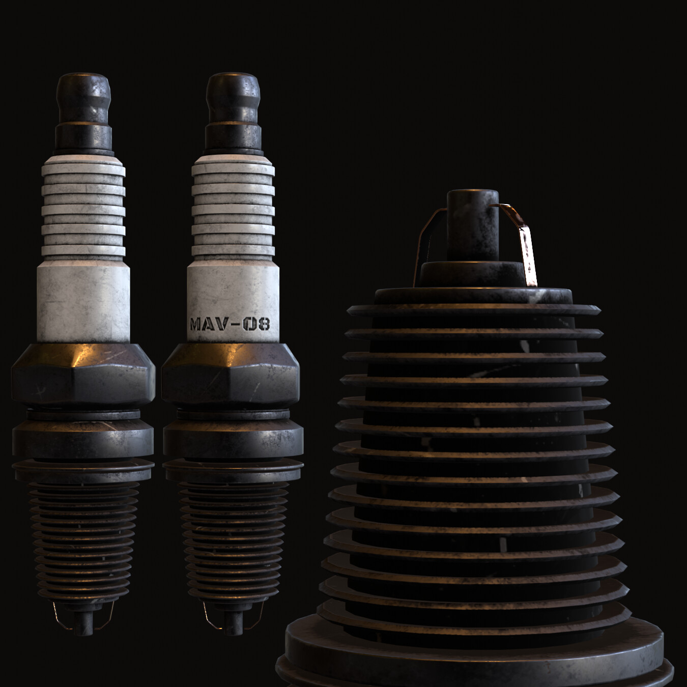 ArtStation - Spark-plug texturing