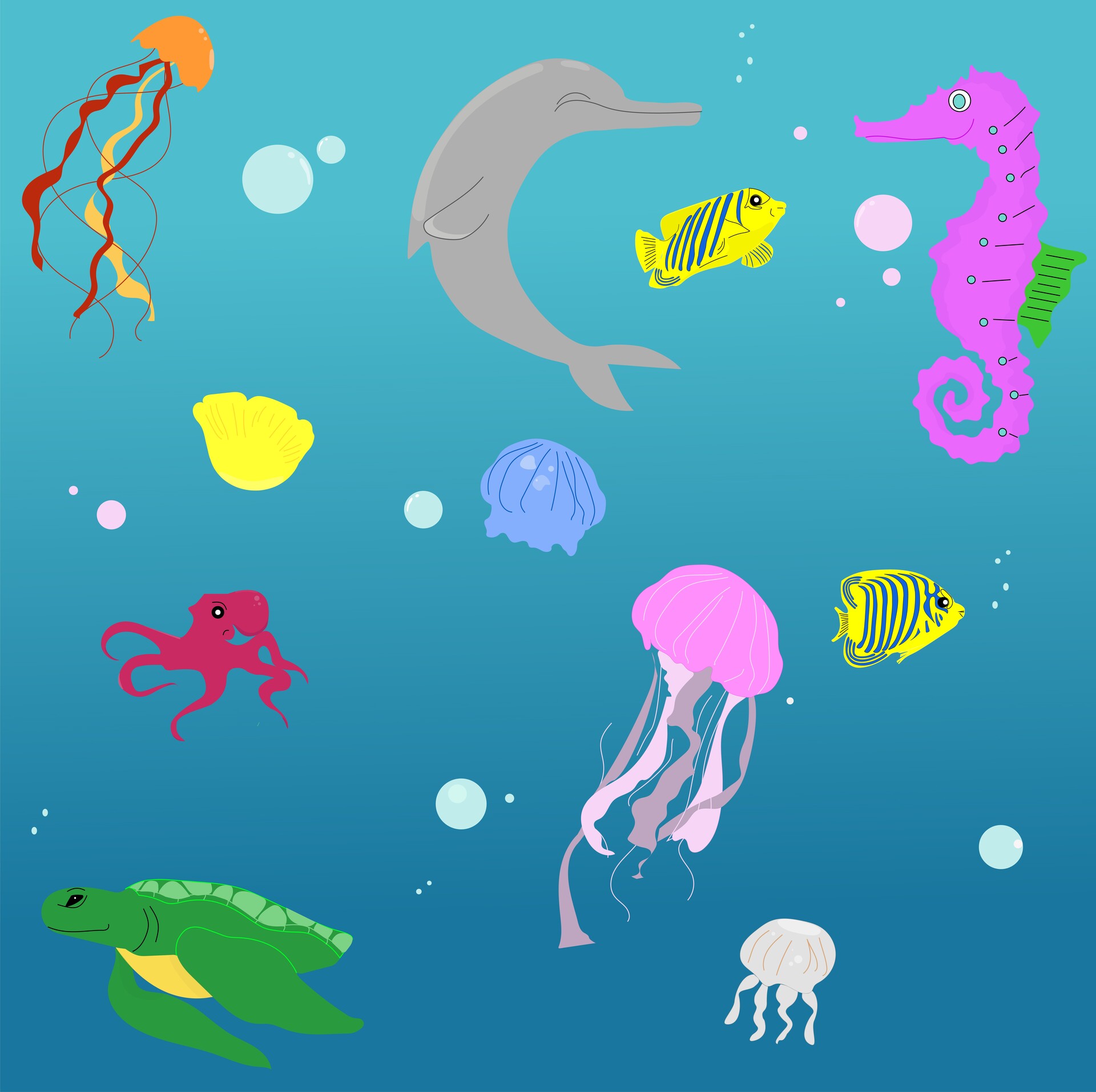 ArtStation - marine life aquatic animals