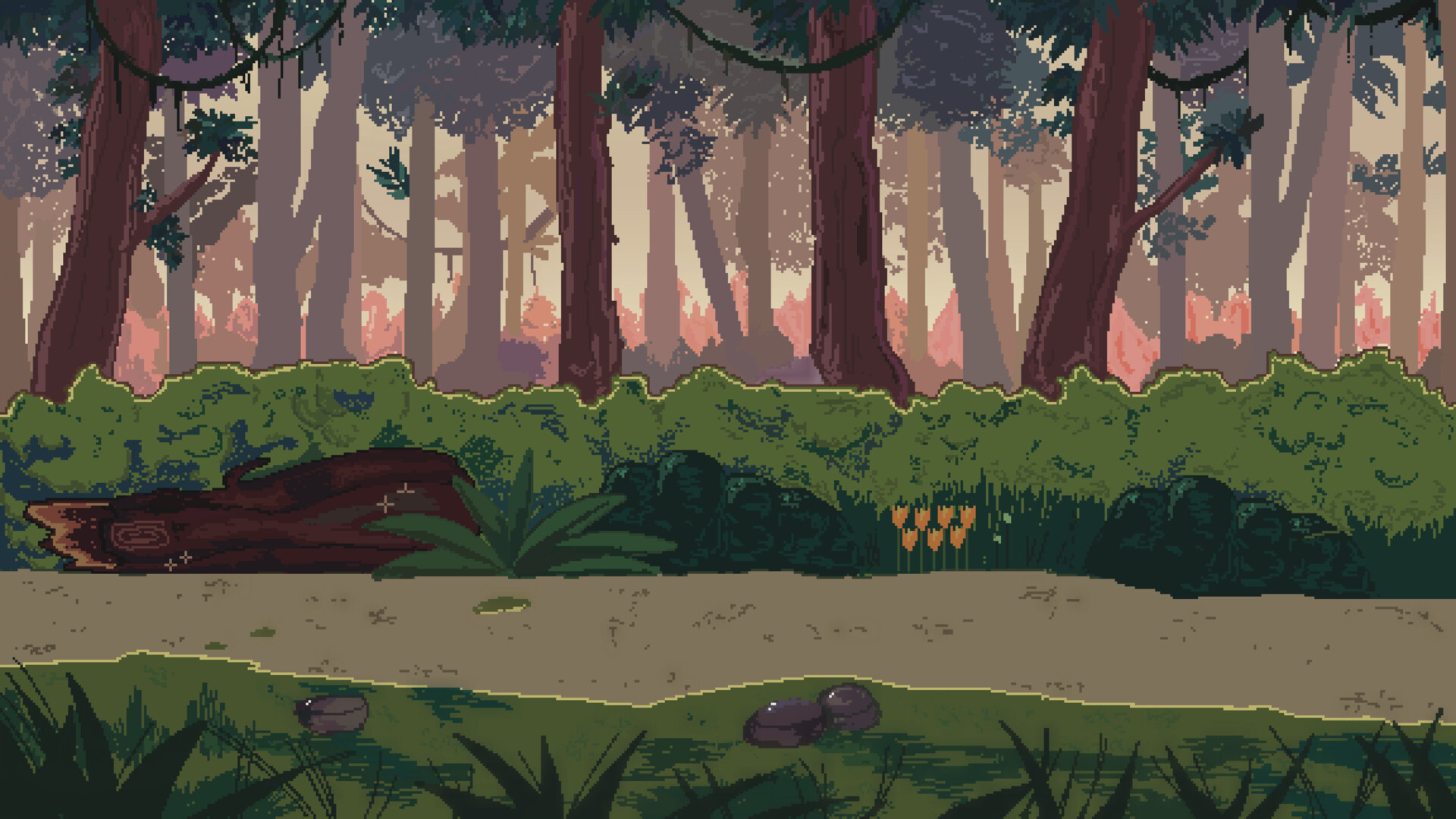 ArtStation - pixel forest background