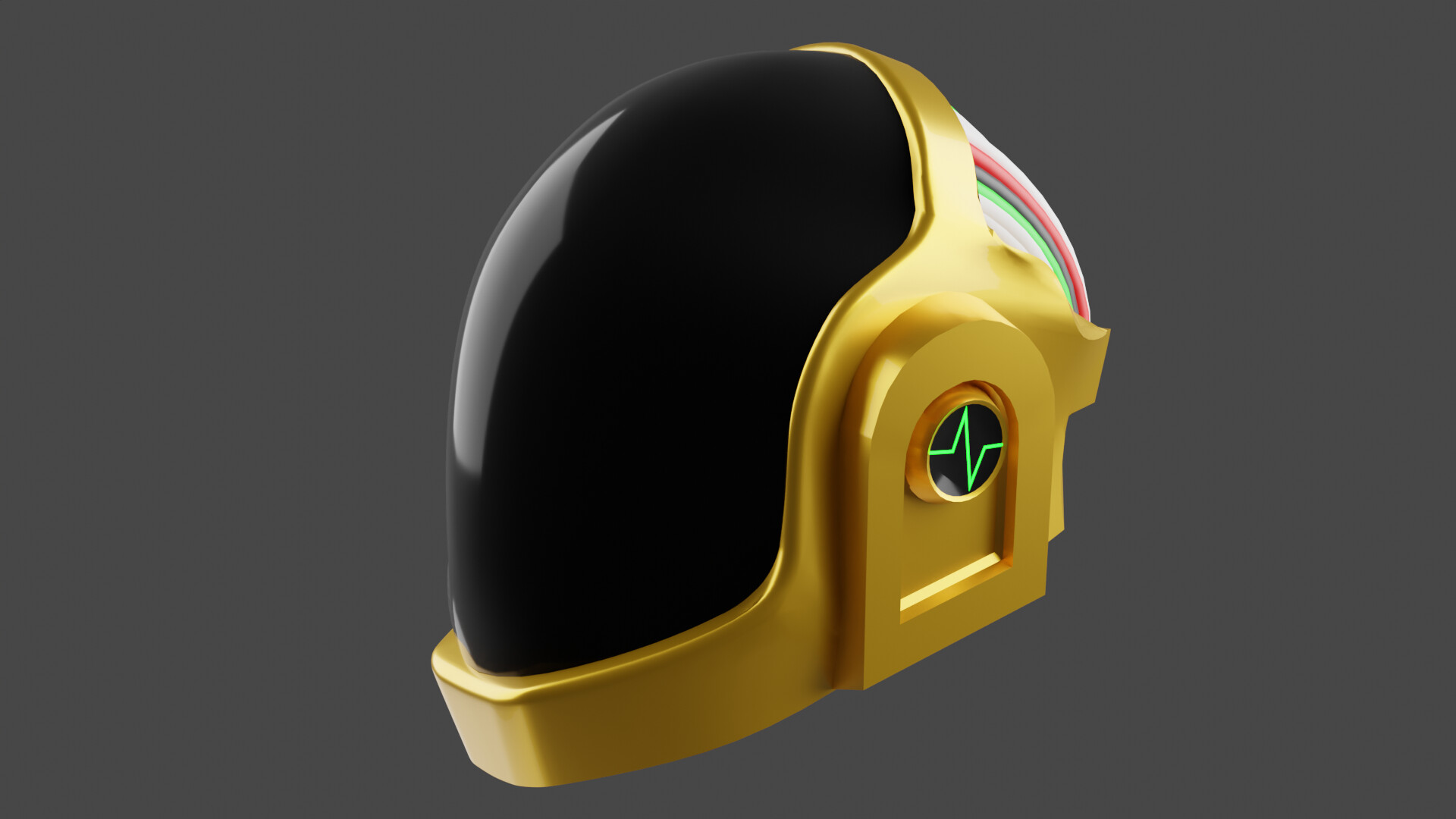 Guy Manuel Helmet Daft Punk Guy Manuel Full Led Gold Chrome Helmet