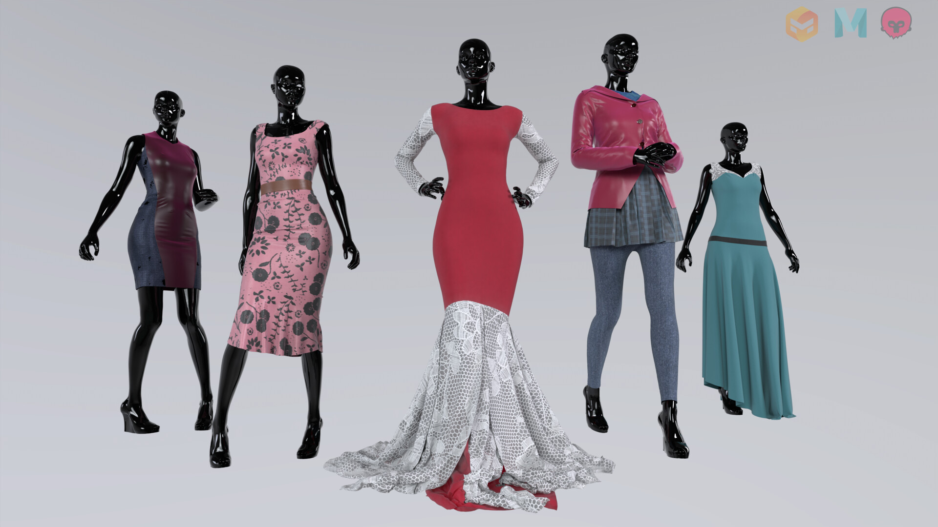 ArtStation - Marvelous Designer Dresses Rendered with Marmoset Toolbag 4