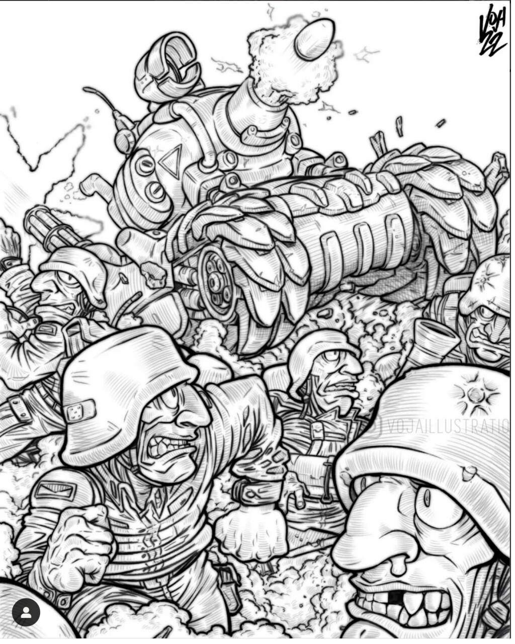 metal slug coloring pages