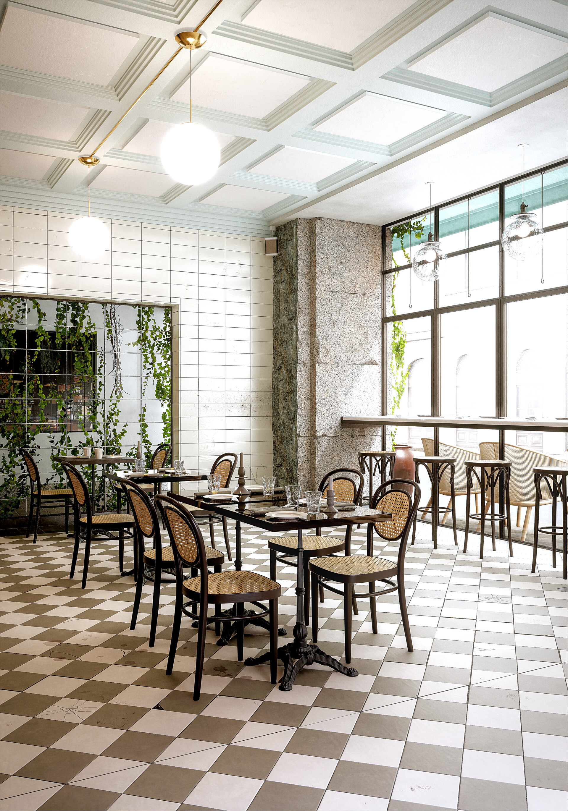 ArtStation - Restaurant from a single photo - UE5 Lumen