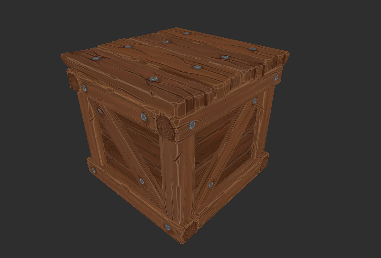 ArtStation - Stylized Wooden Box