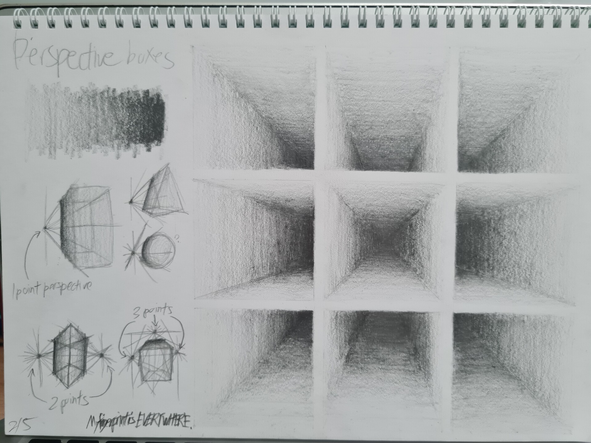 ArtStation - Perspective boxes (school stuff)