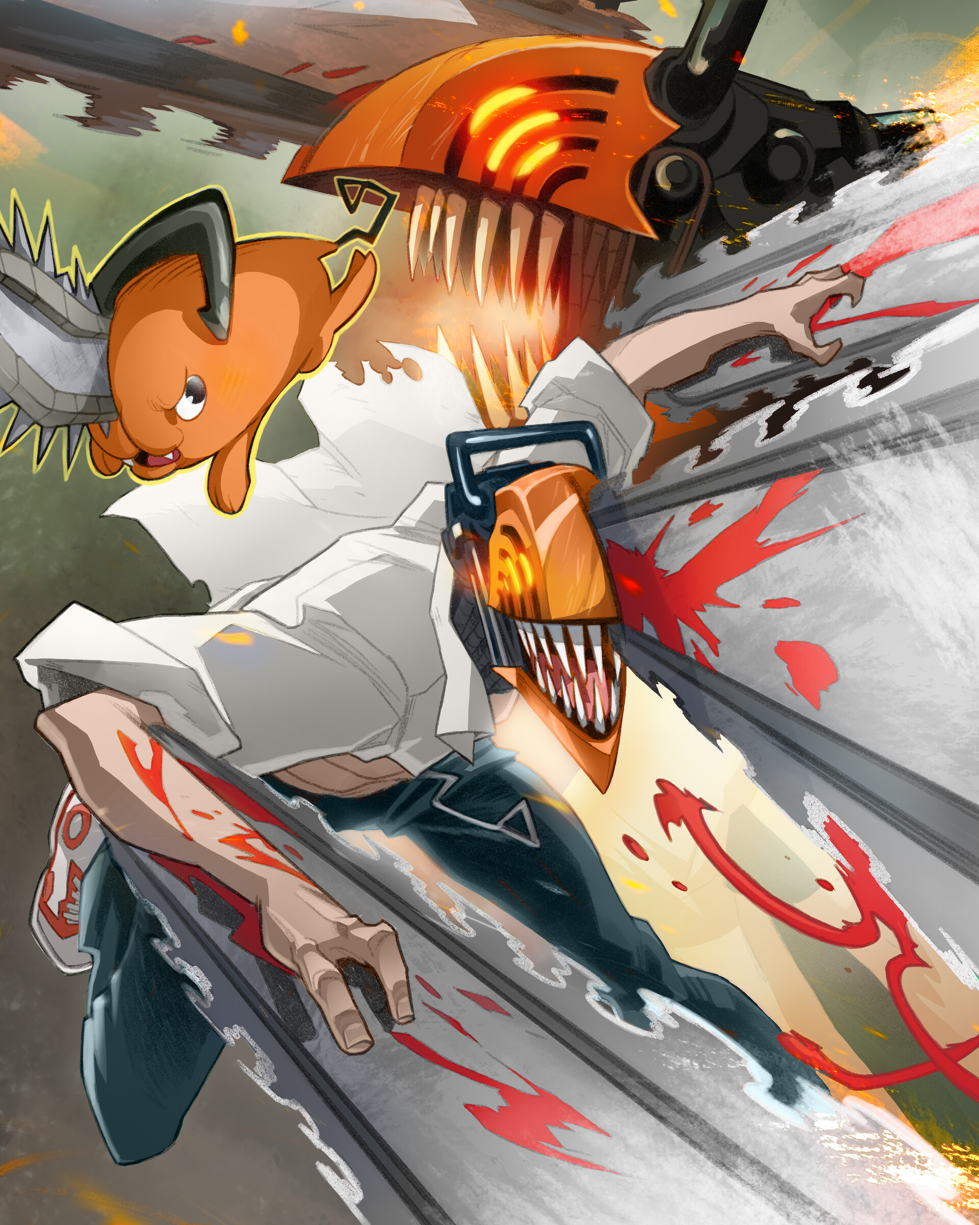 ArtStation - Chainsaw Man - Denji - The Chainsaw Devil