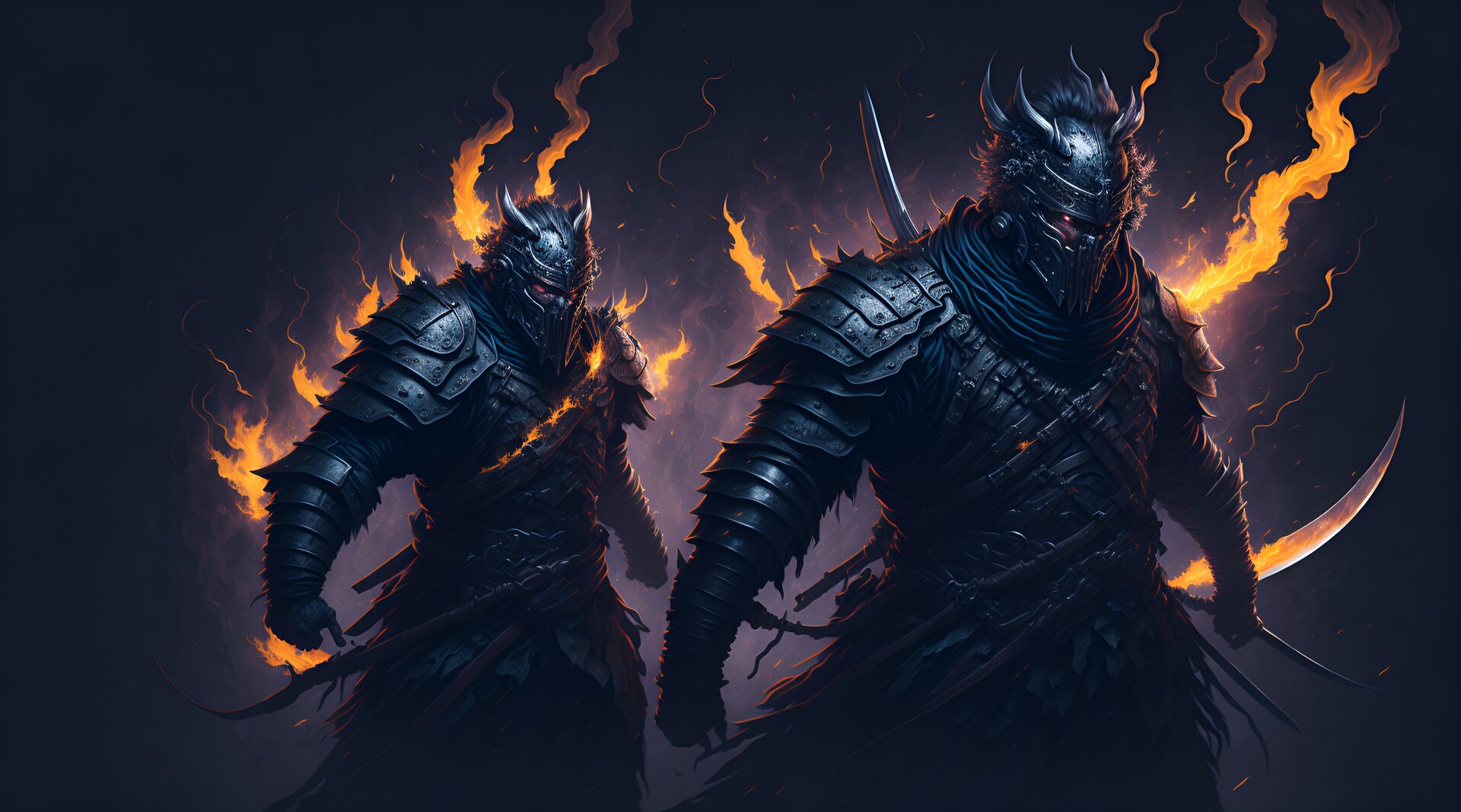 ArtStation - Fire samurai