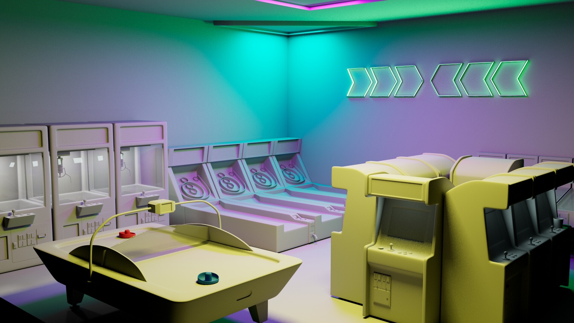 ArtStation - Neo Arcade Room