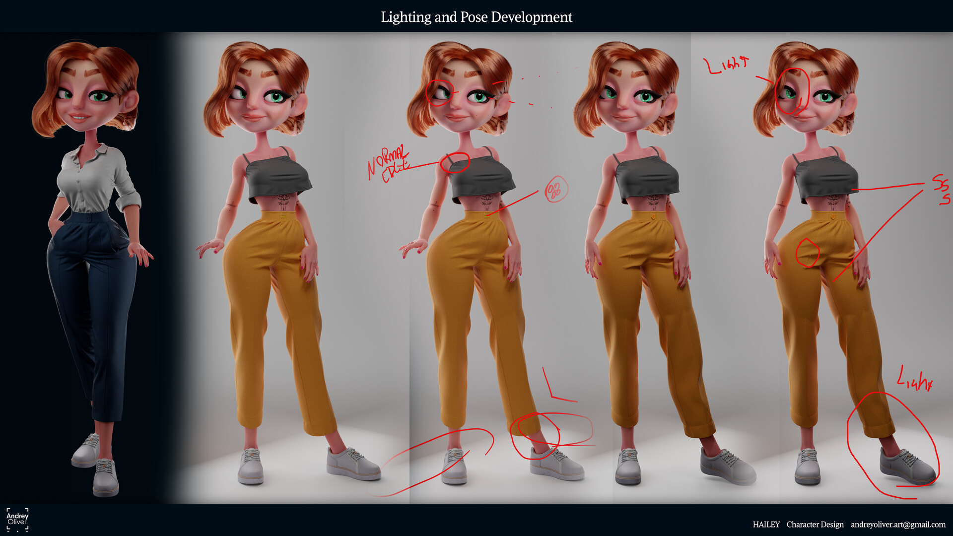 Andrey Oliver - Female Character Design, Hailey