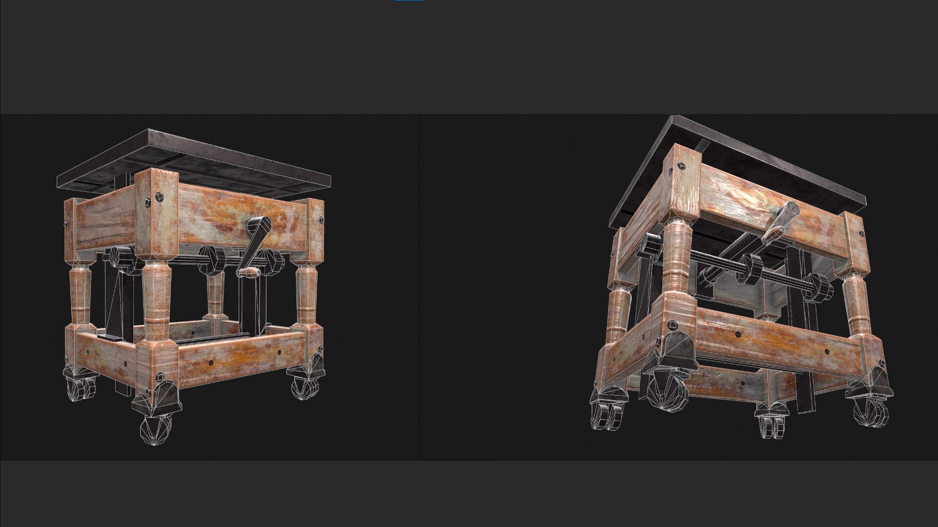 KAPIL PRAKASH MANGATE - Old style Wood&Metal table