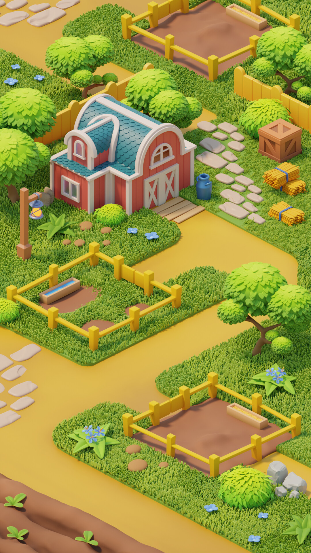 ArtStation - Farm isometric