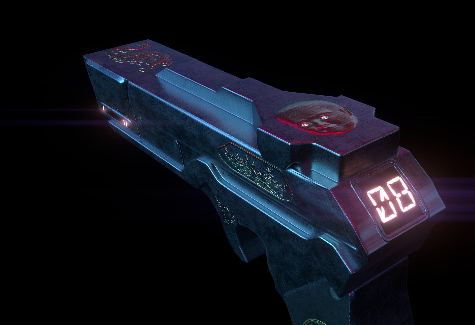 ArtStation - Sci-Fi Gun With Ammo Display